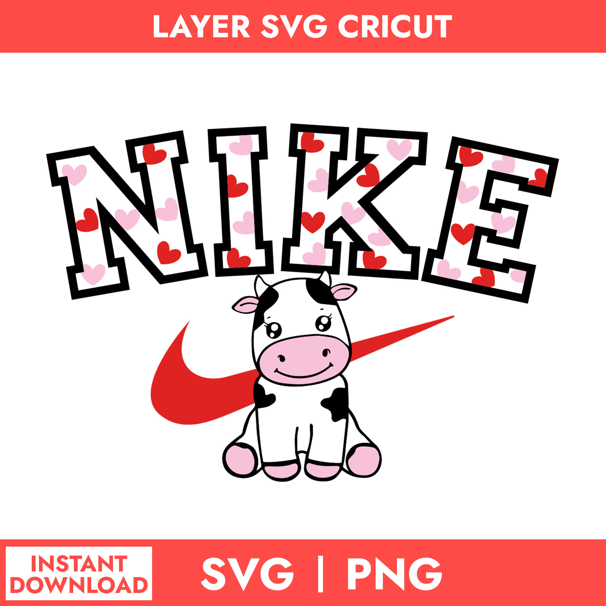 Dairy Cow Nike Svg, Nike Logo Svg, Dairy Cow Svg, Png Digita | Inspire ...