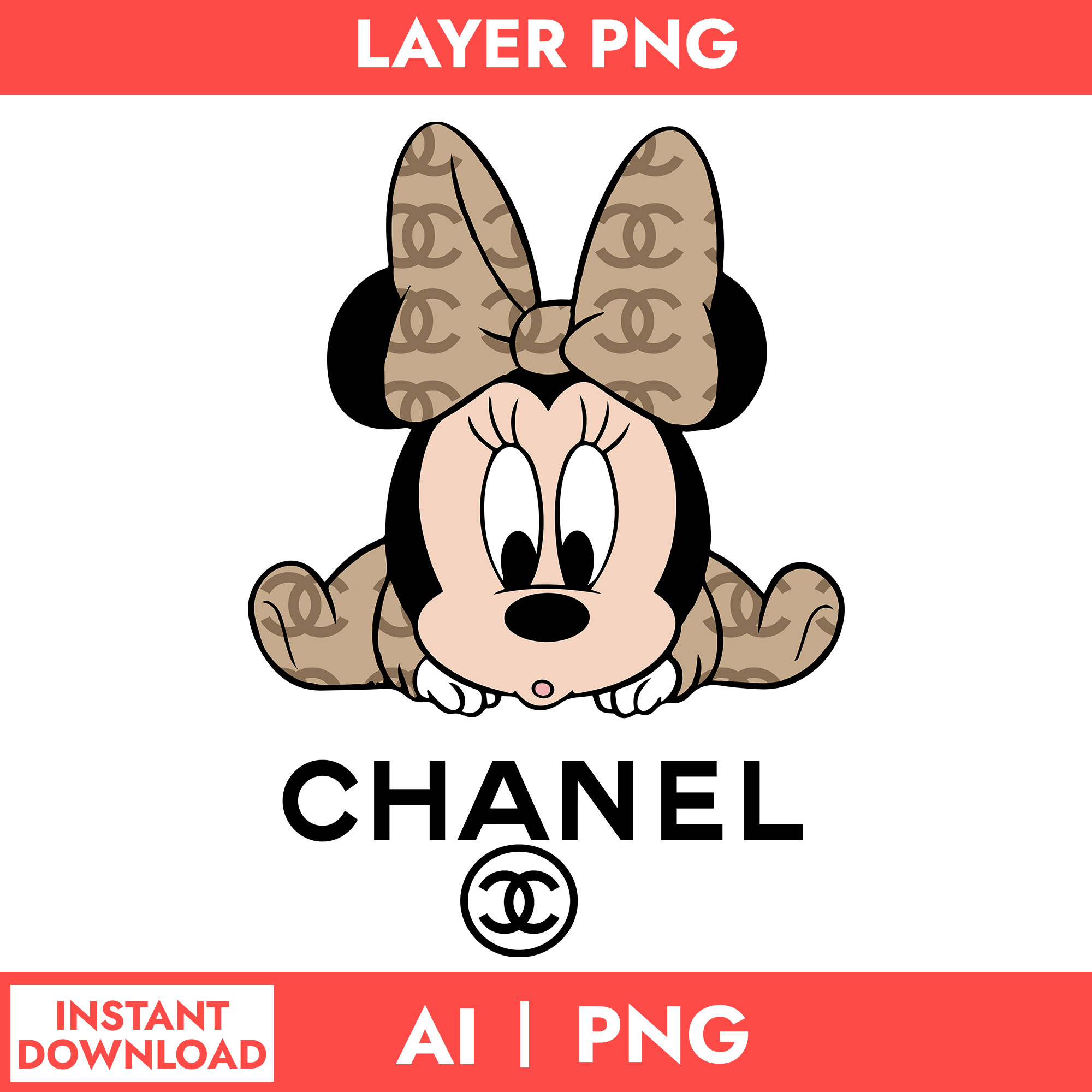 Minnie Mouse Chanel Png, Minnie Png, Chanel Brands Logo Png, - Inspire ...