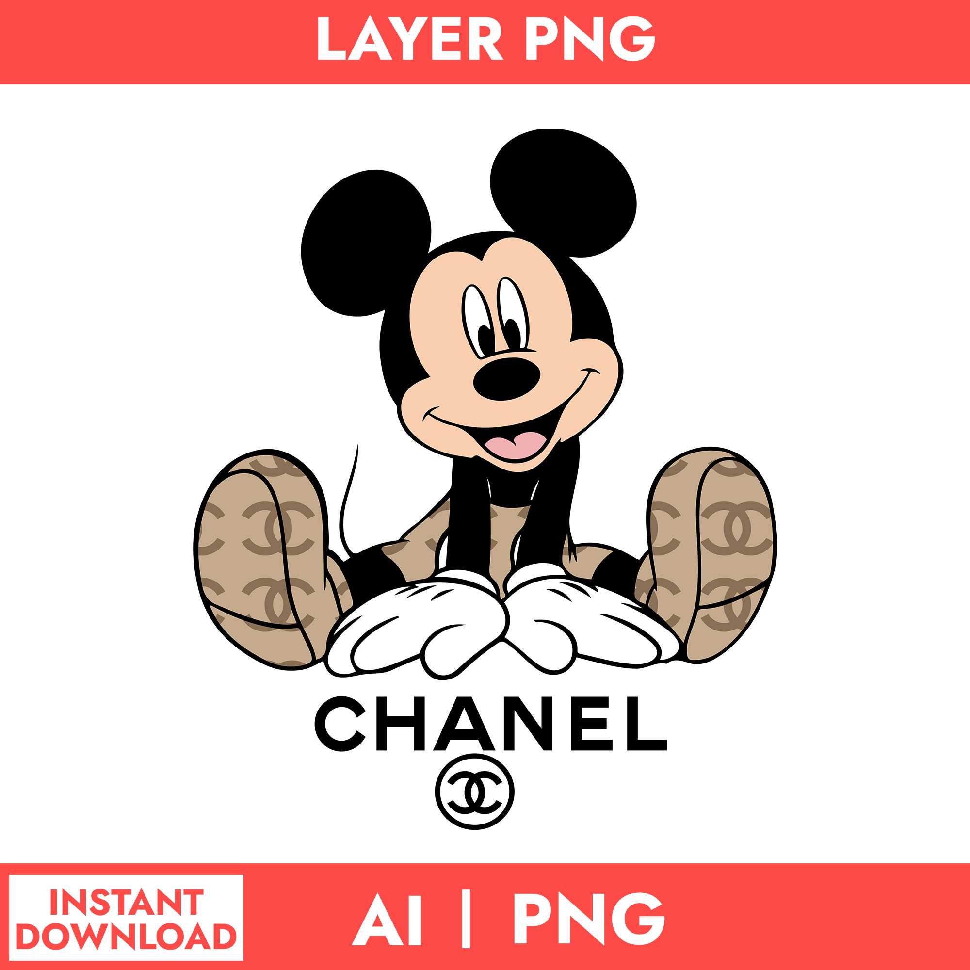 Chanel Mickey Png, Mickey Mouse Png, Chanel Brand Logo Png, - Inspire ...