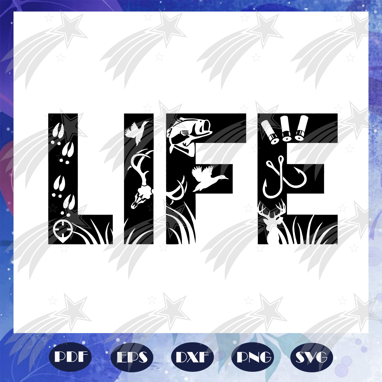 Life svg, hunting life svg, hunting svg, fishing life svg, d | Inspire ...