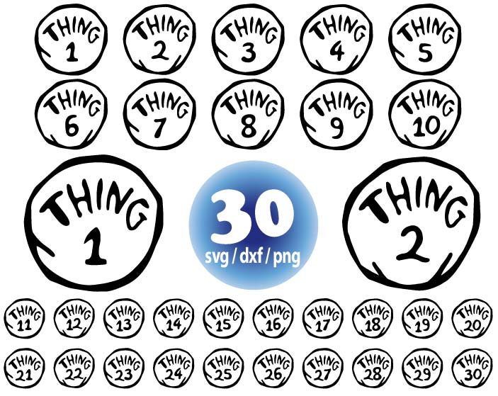Dr Seuss svg svg, thing 1 and 10 svg, Dr Seuss for cricut - Inspire Uplift