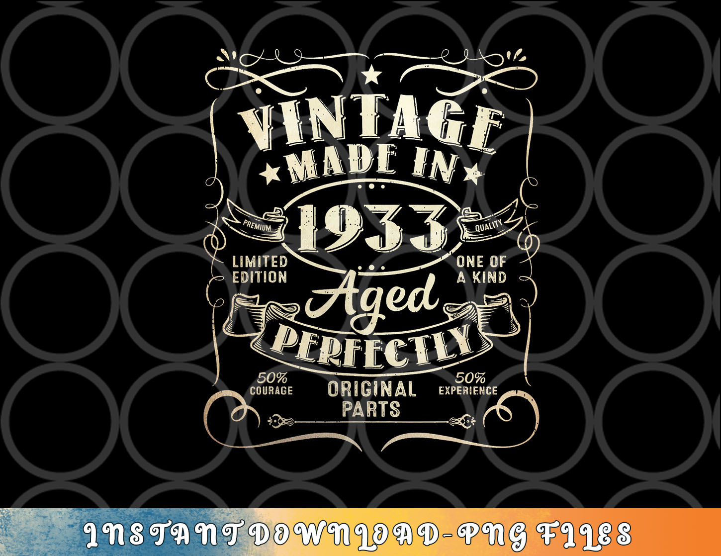 Vintage 90th Birthday Decorations Men Funny 1933 90 Birthday | Inspire Uplift
