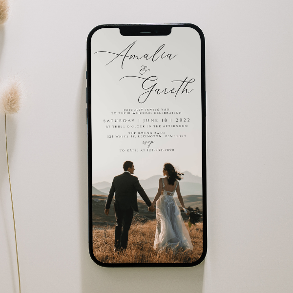 Wedding Electronic Invitation, Wedding Invitation Digital, P | Inspire ...