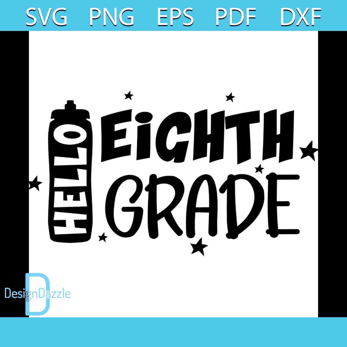 Hello eight grade silhouette SVG, hello SVG, eighth grade SV | Inspire ...
