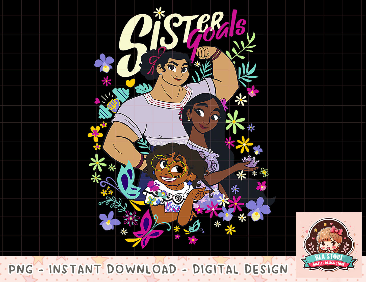 Disney Encanto Sister Goals Group Shot Poster png, instant d | Inspire ...