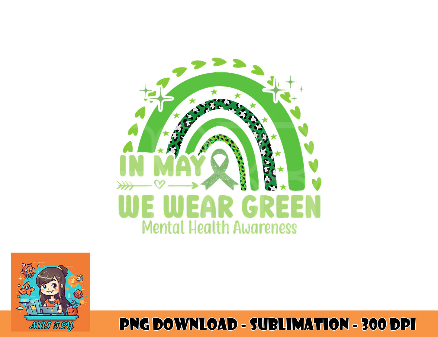 In May We Wear Green Semicolon Mental Health Awareness Month - Inspire ...