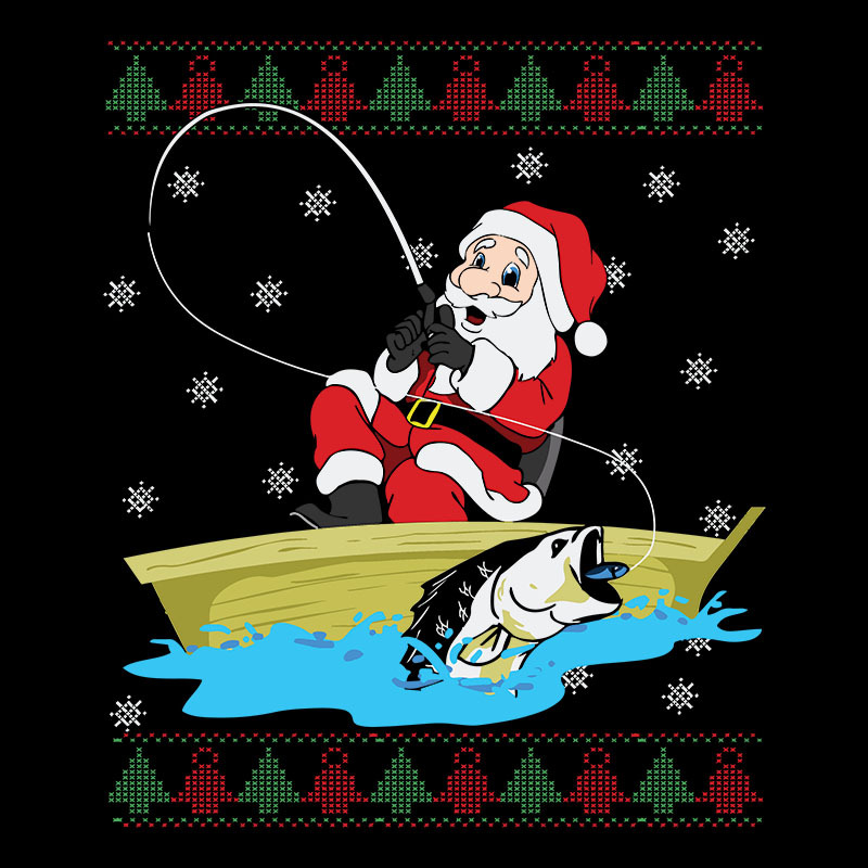 Santa Fishing Christmas, Christmas Svg, Christmas Svg Files | Inspire ...