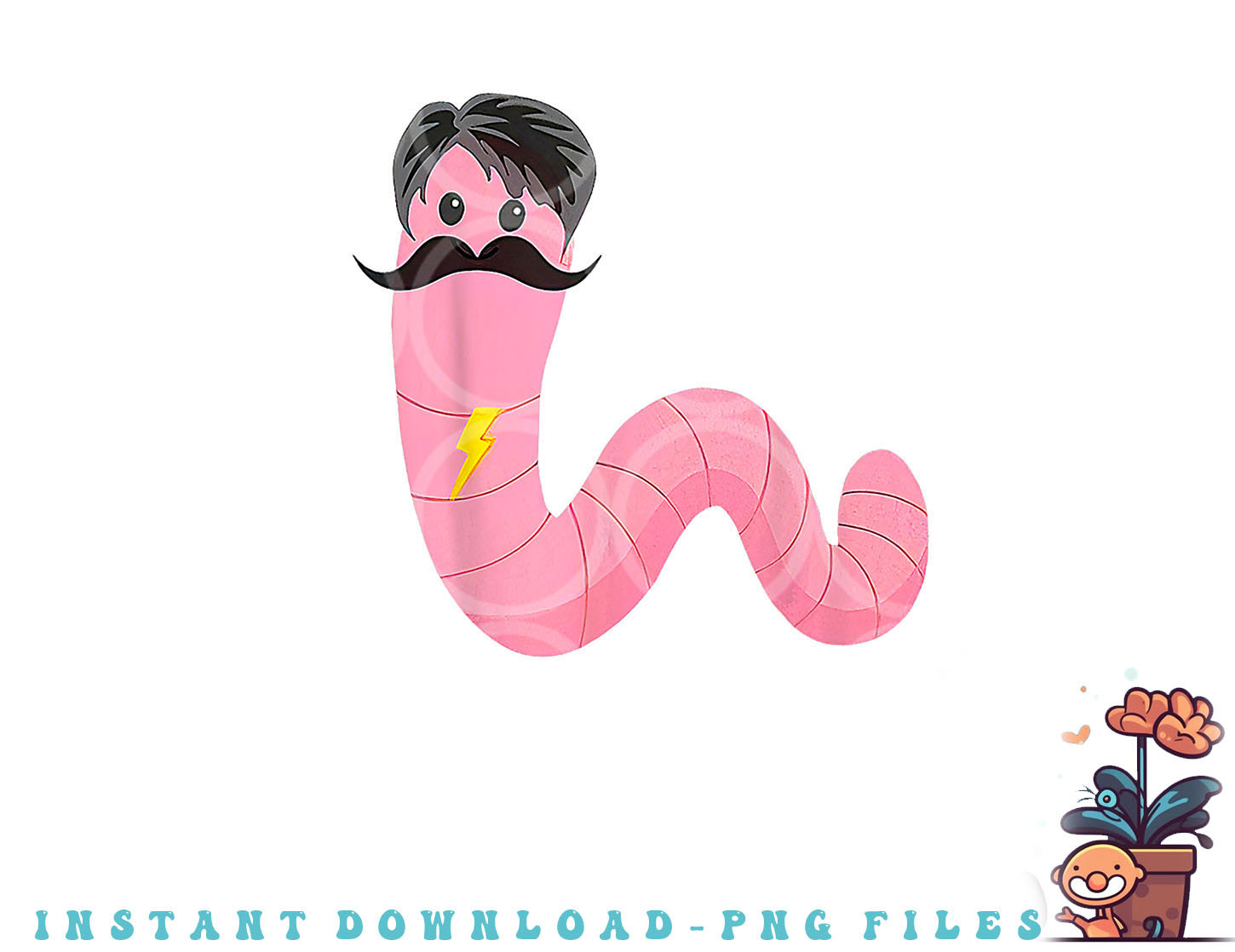 Worm With A Mustache James Tom Ariana Reality png, digital d - Inspire ...