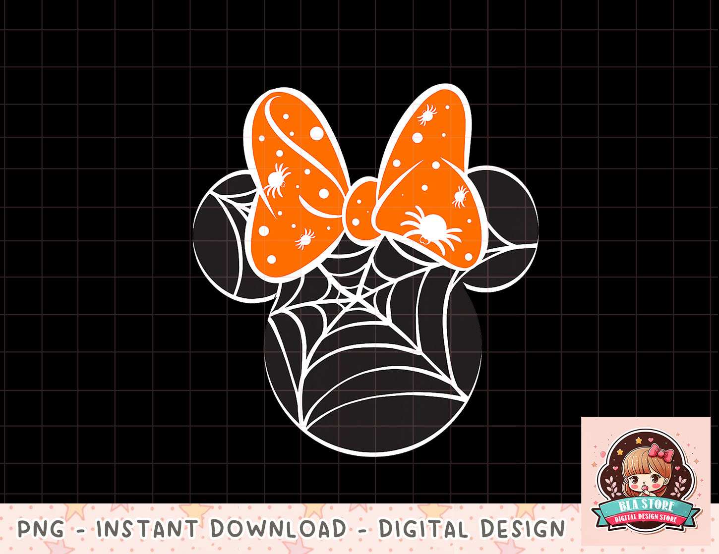 Disney Mickey & Friends Halloween Minnie Spider Web Logo T-S | Inspire ...