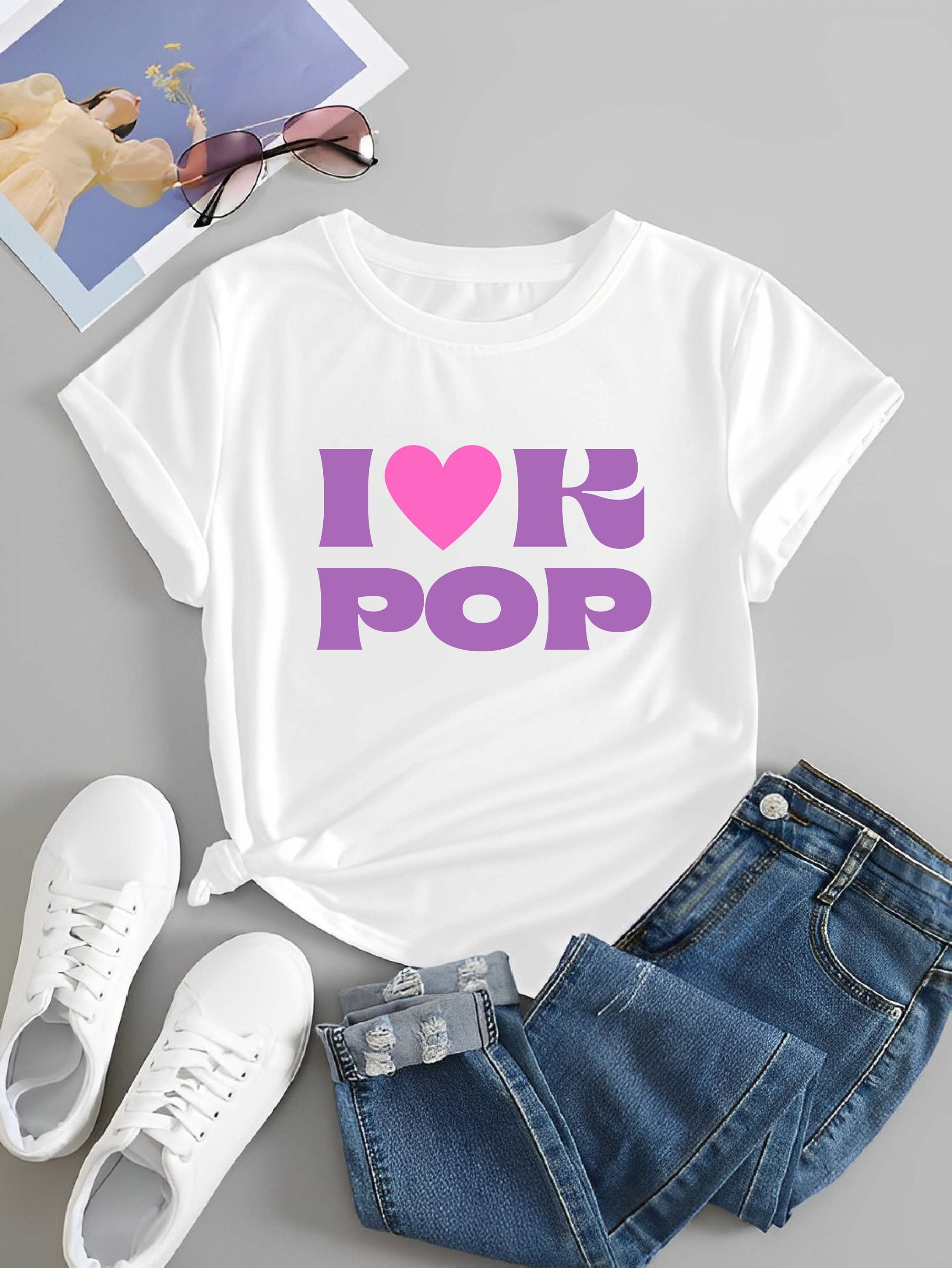 I Love K Pop Shirt, Korean Pop Lover Gift, Korean Fan S | Inspire Uplift