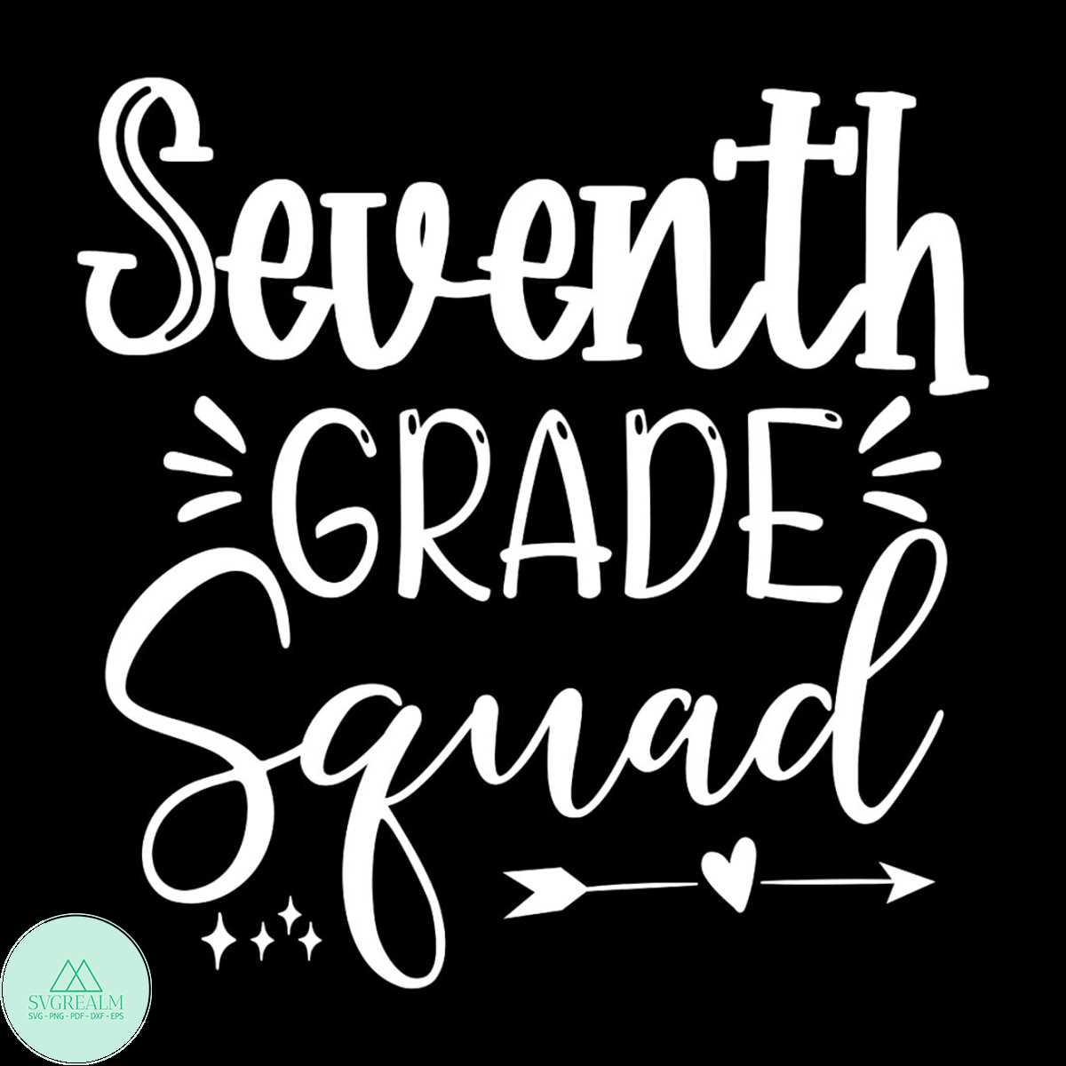 Seventh grade squad silhouette SVG PNG, seventh SVG, arrow h | Inspire ...