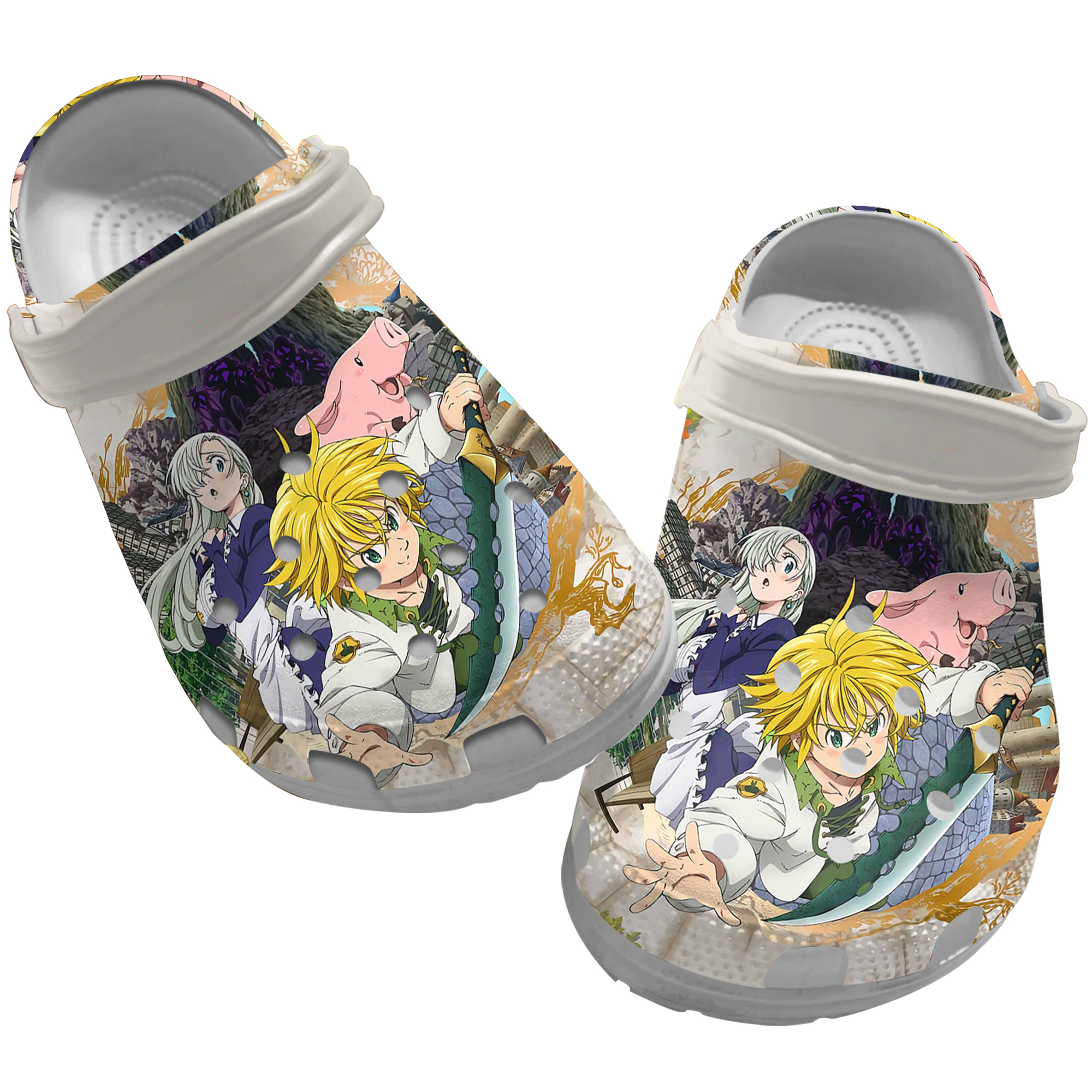 Anime Crocs, The Seven Deadly Sins Crocs, Anime Clog Shoes, - Inspire ...