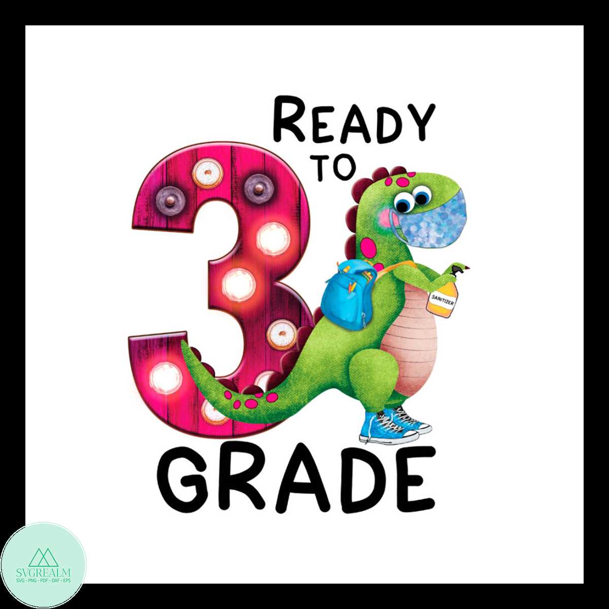 3rd Grade Ready To Back To School PNG Sublimation Designs | Inspire Uplift