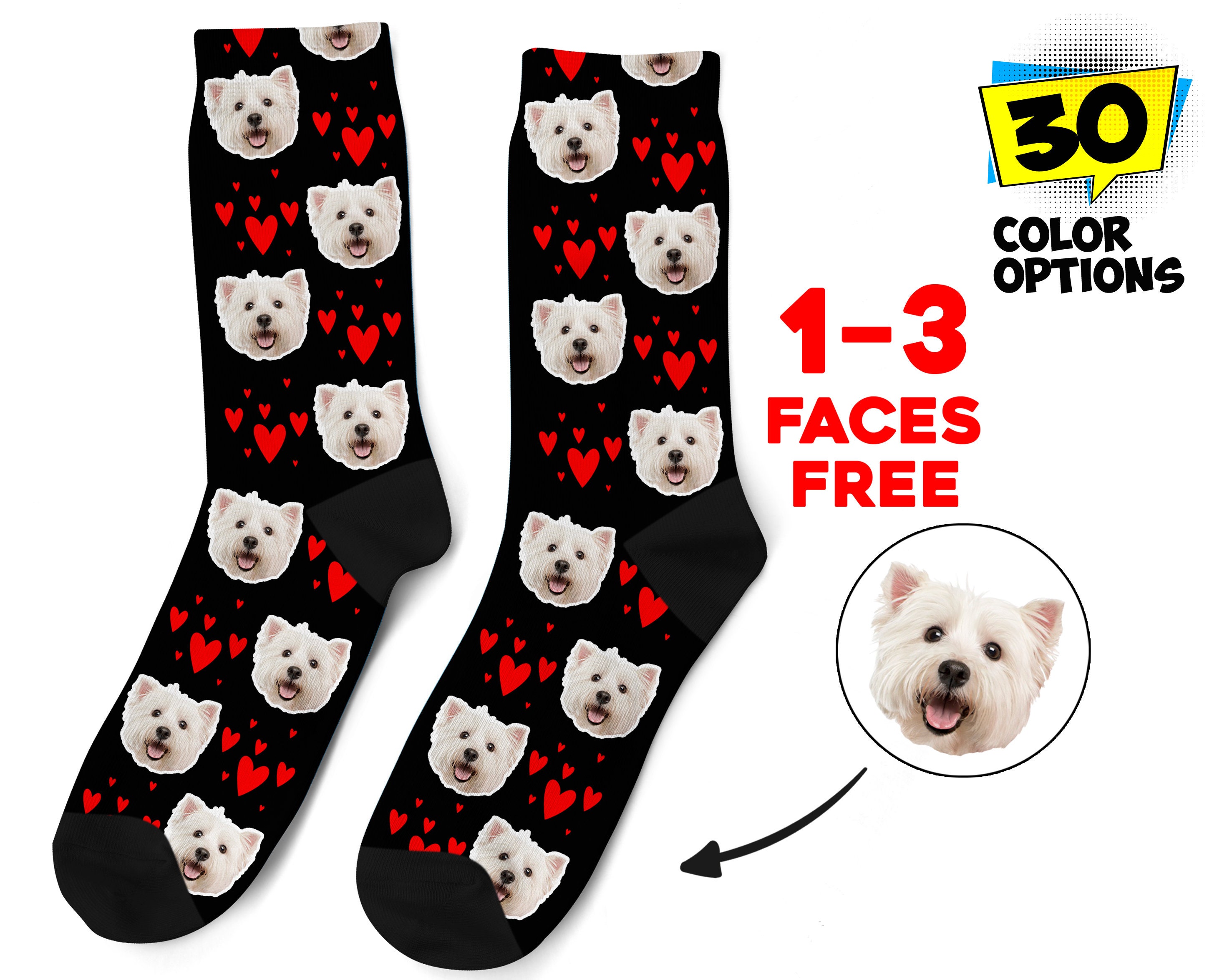 Custom Face Socks, Personalized Photo Socks, Picture Socks, | Inspire ...