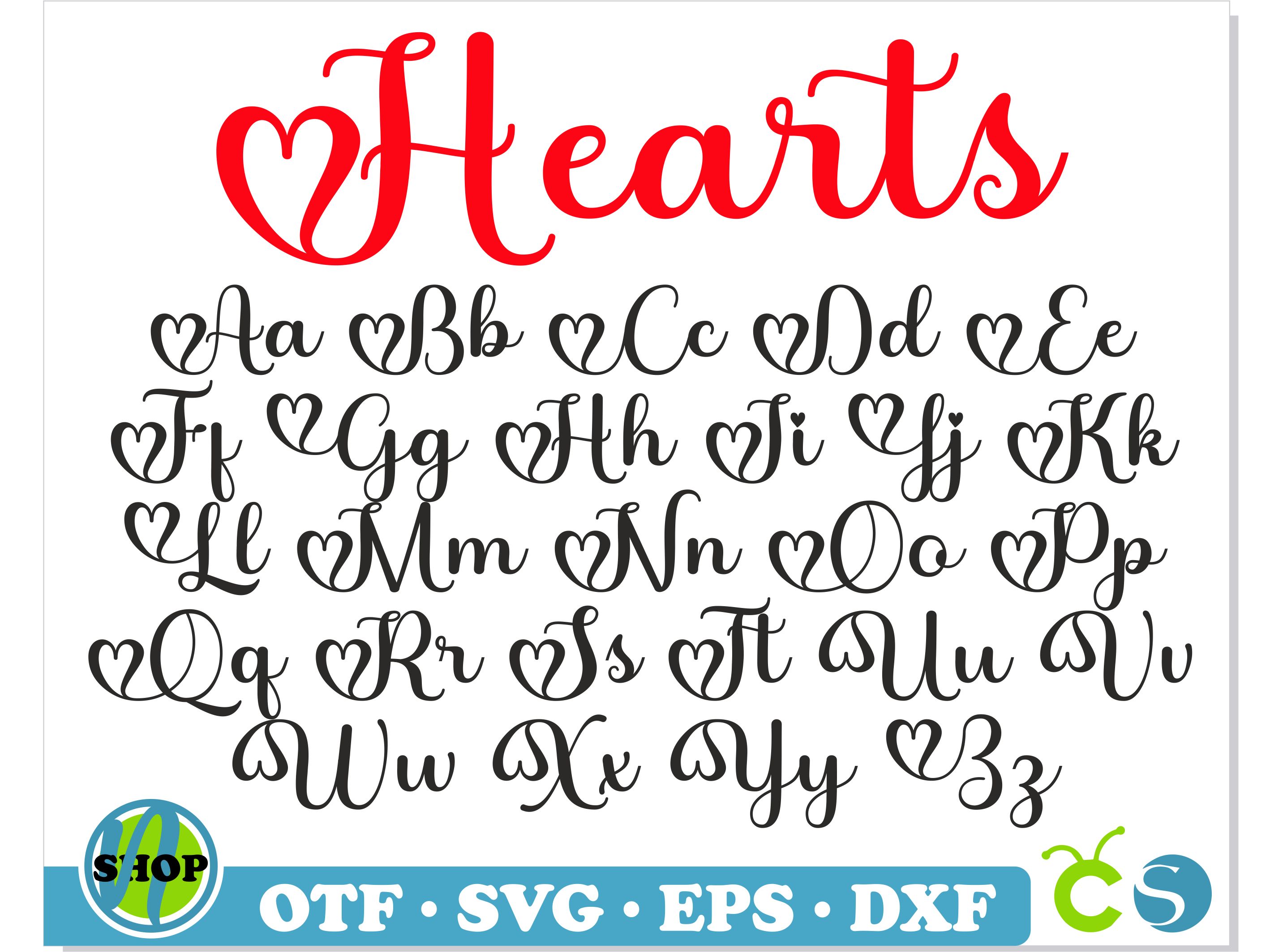 Valentine Day Font with Hearts otf | Love font svg, Font wit | Inspire ...
