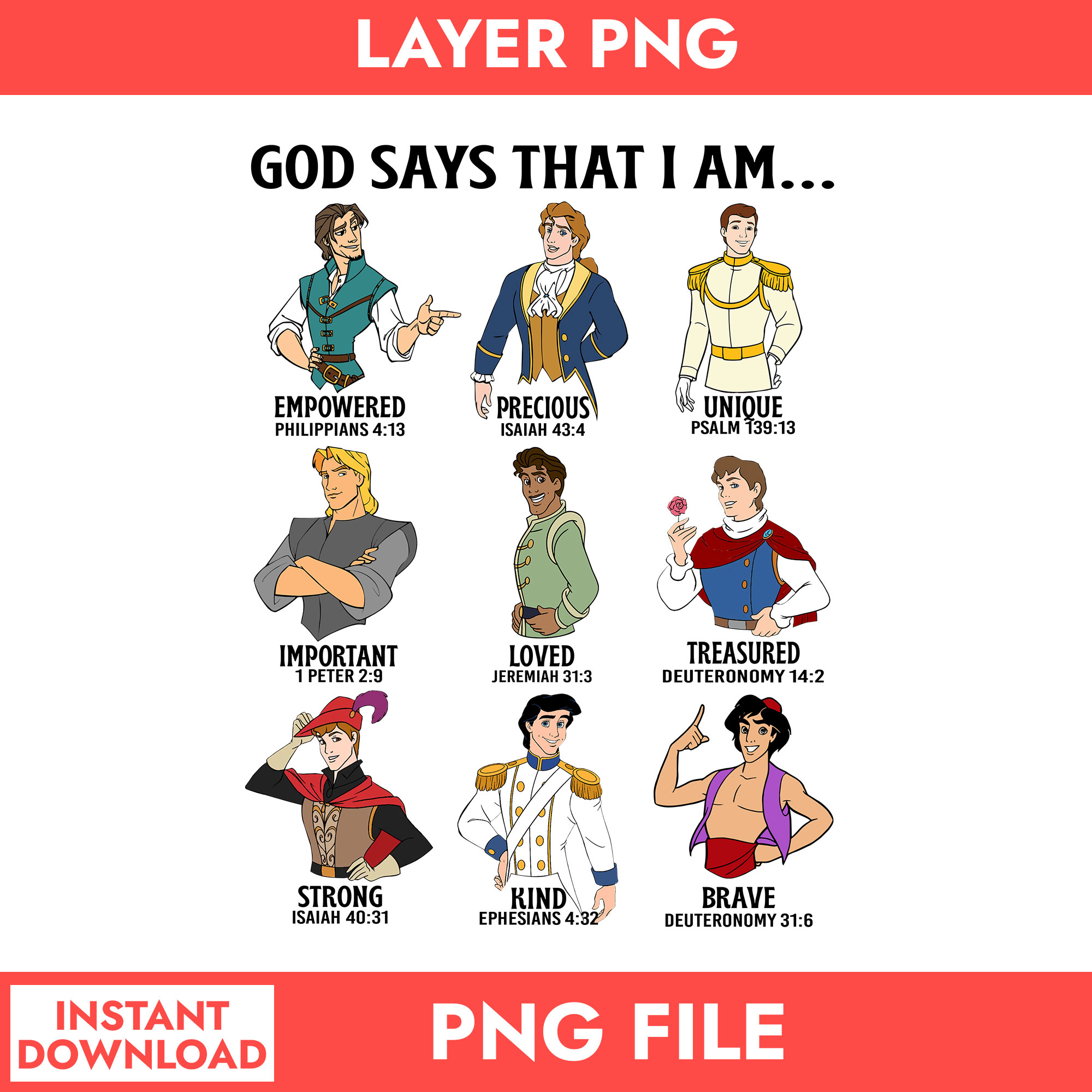 God Says That I Am Disney Png, Prince Characters Png, Disney - Inspire ...