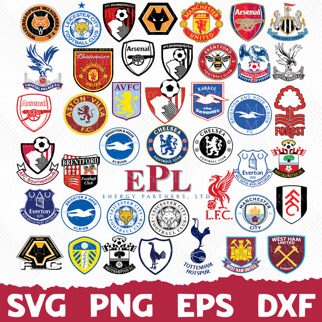 EPL Teams Bundle Svg, EPL Logo Svg, EPL Bundle svg, Craft SV | Inspire ...