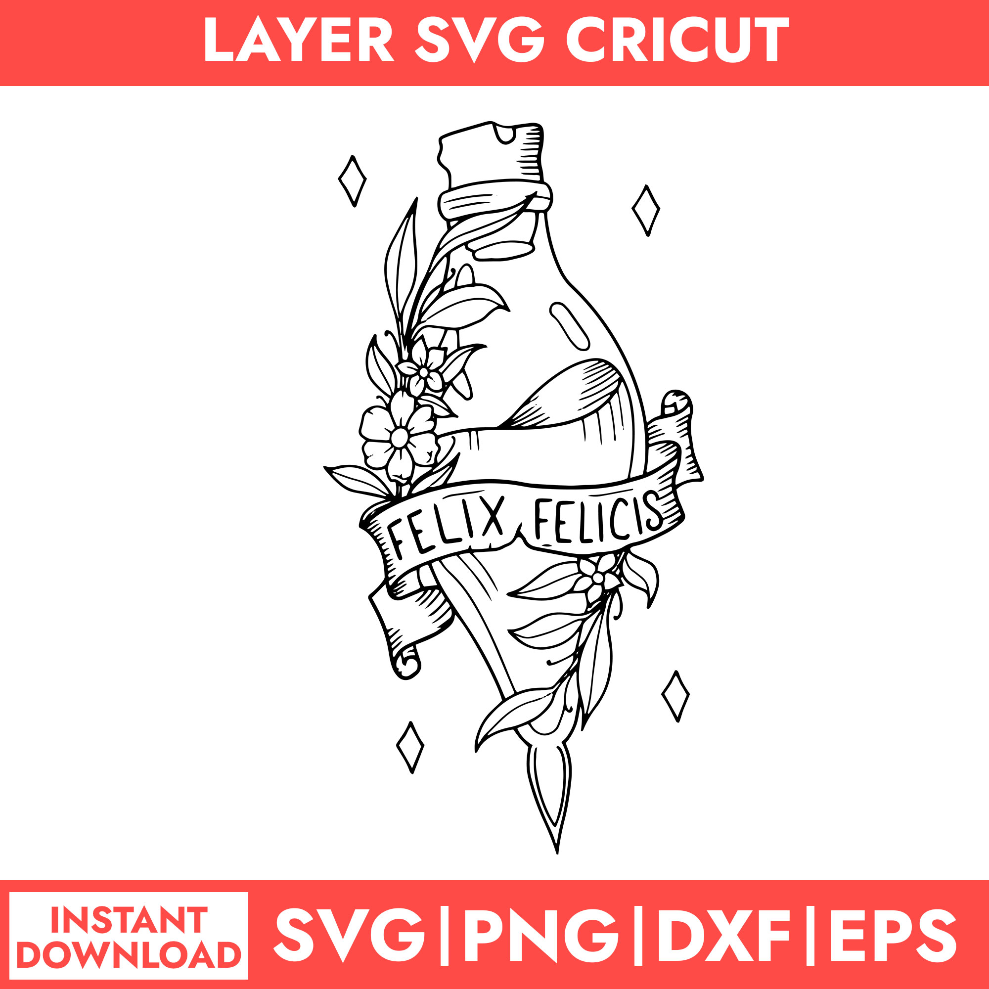 Felix Felicis Potion Svg, Harry Potter Svg, Magic Wizard Svg - Inspire ...