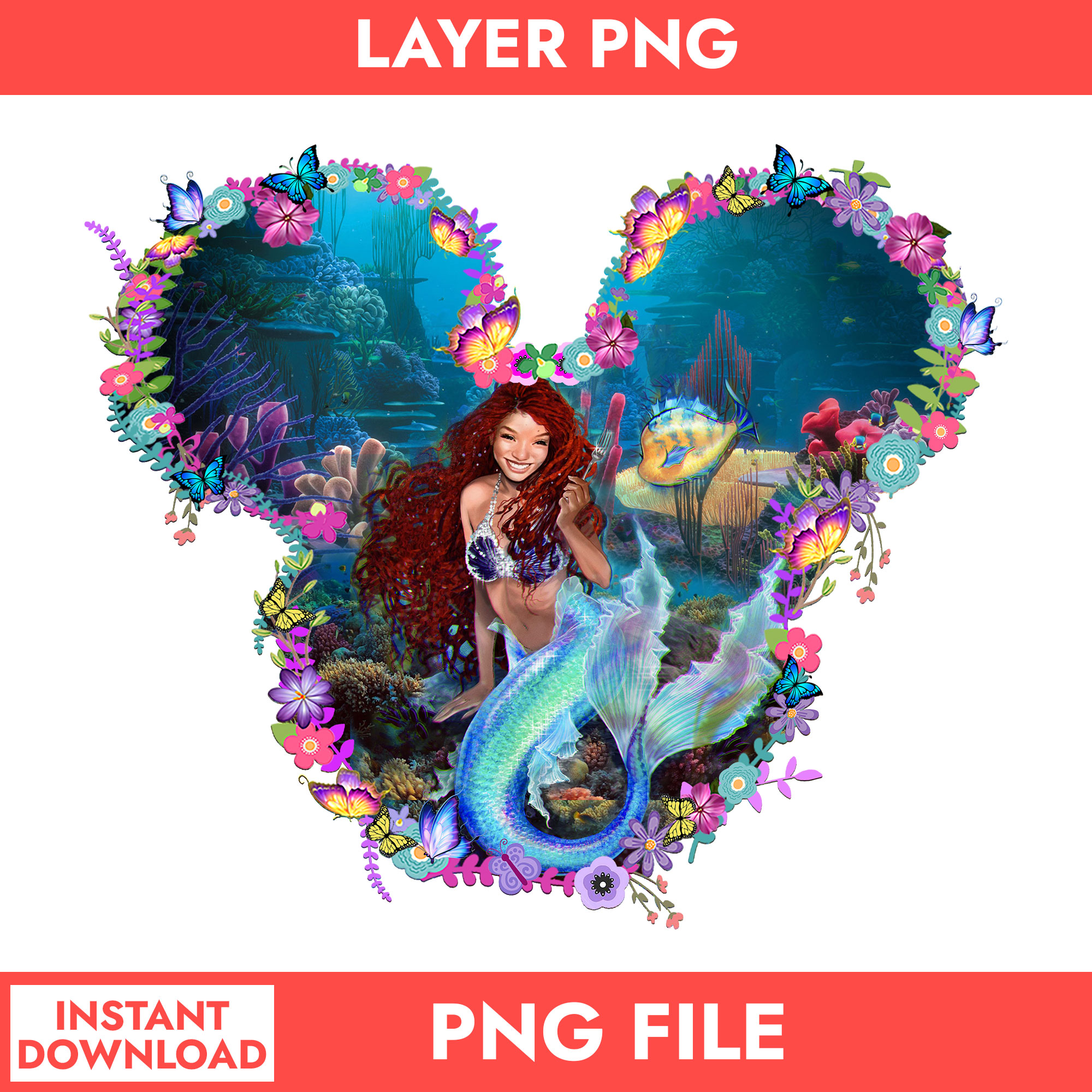 Pincess Mermaid Png, Little Mermaid Png, The Little Mermaid | Inspire ...
