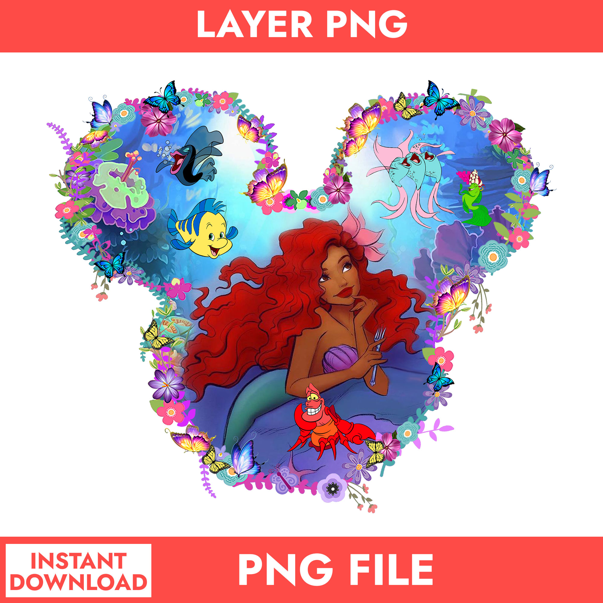 Pincess Mermaid Png, Little Mermaid Png, The Little Mermaid - Inspire ...