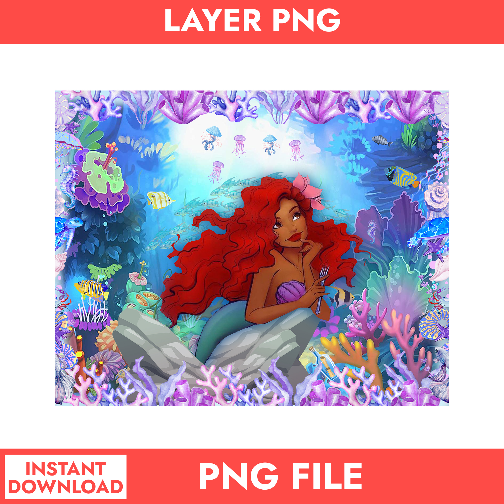 Pincess Mermaid Png, Ariel Mermaid Png, Little Mermaid Png, - Inspire ...