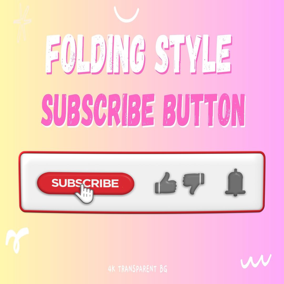 Folding Style YouTube Subscribe Button Animation | Call To A | Inspire Uplift