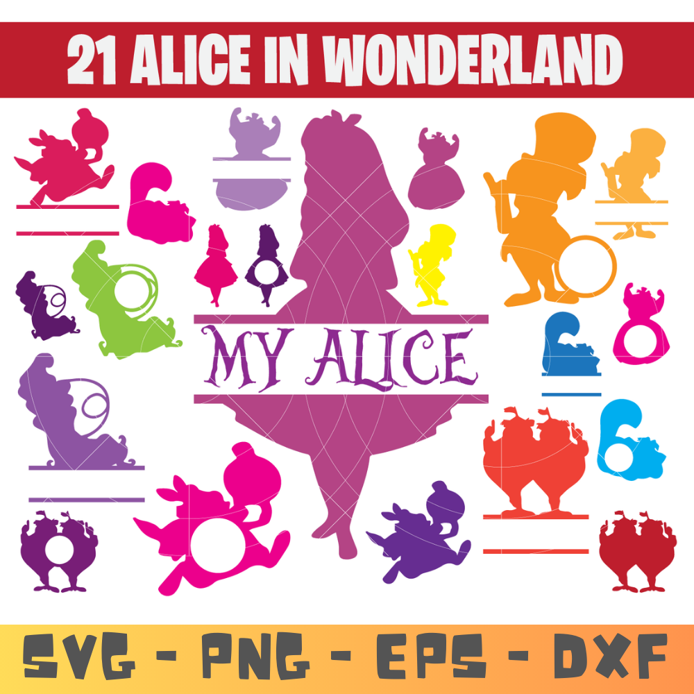 21 Alice In Wonderland Bundle - Alice In Wonderland SVG - PN | Inspire ...