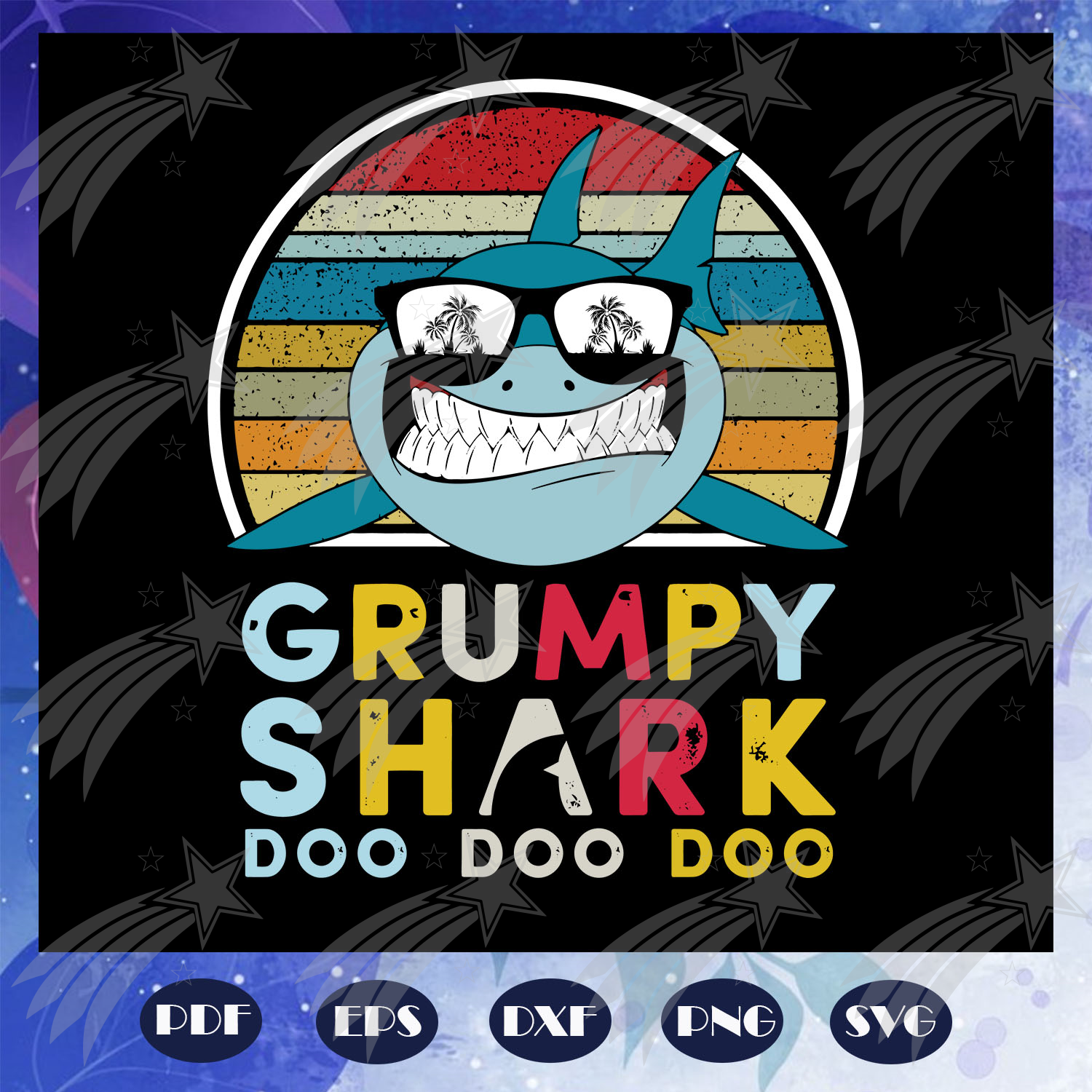 Grumpy shark doo doo doo svg, fathers day svg, fathers day g | Inspire ...