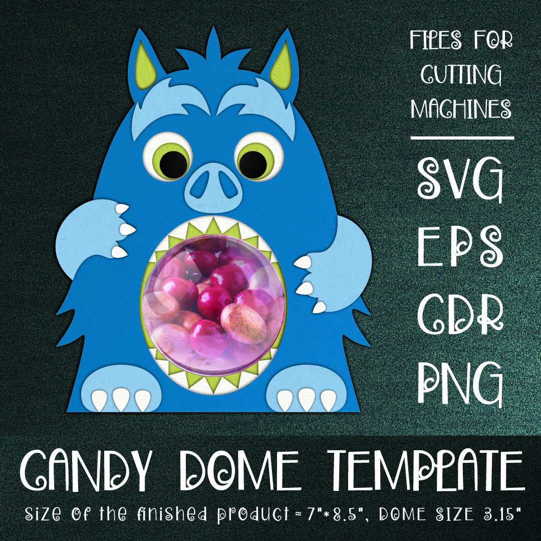 Monster Candy Dome | Paper Craft Template | Inspire Uplift