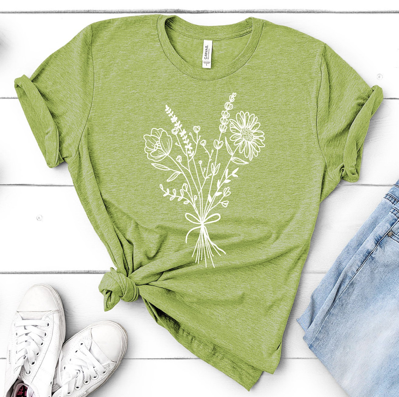 Flower Bouquet Shirt Floral Shirt Botanical | Inspire Uplift