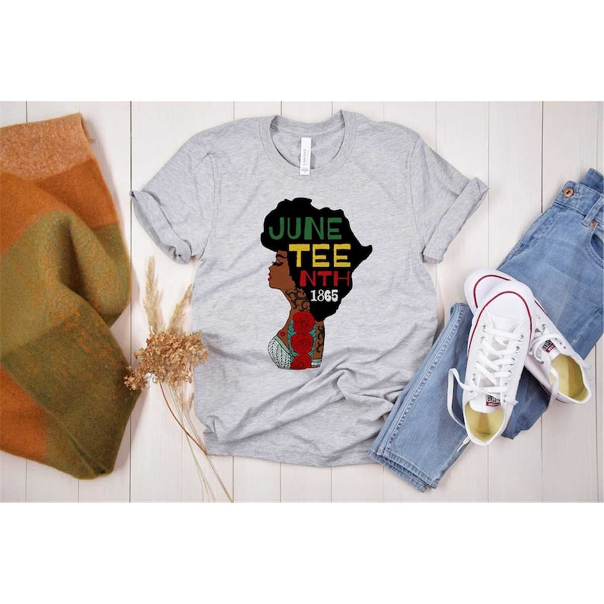 Juneteenth Graphic Women's Tee, Black Owned Shop, Trendy Jun | Inspire ...