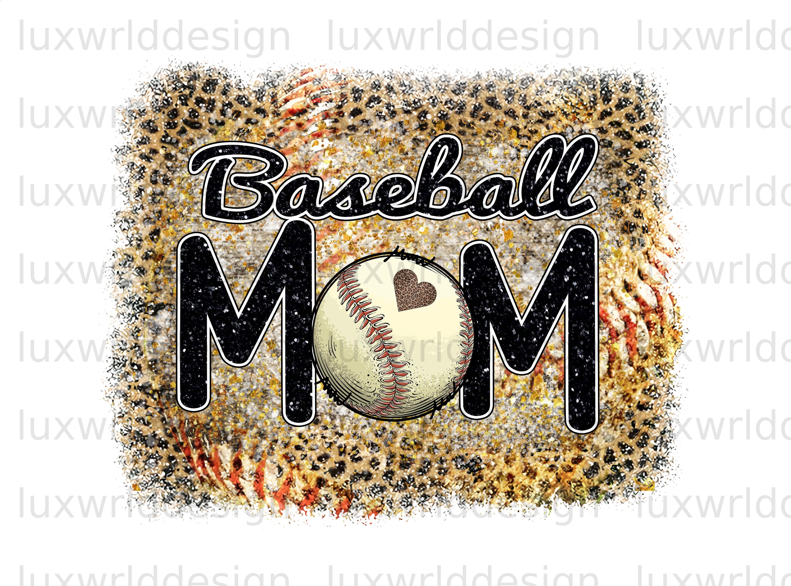Baseball Mom Leopard PNG Baseball Clipart Baseba | Inspire Uplift