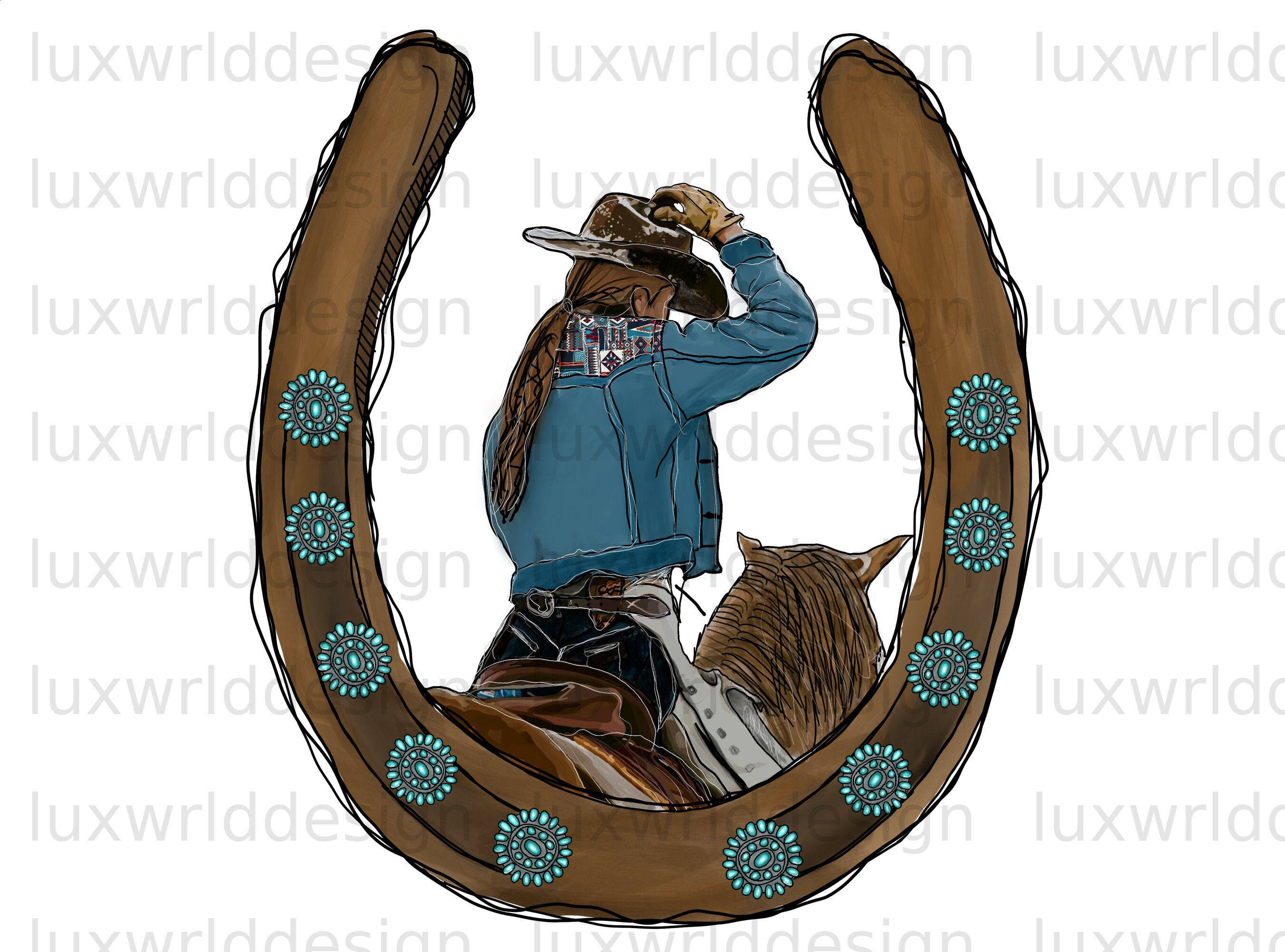 Cowgirl Western PNG Western png Western Design | Inspire Uplift