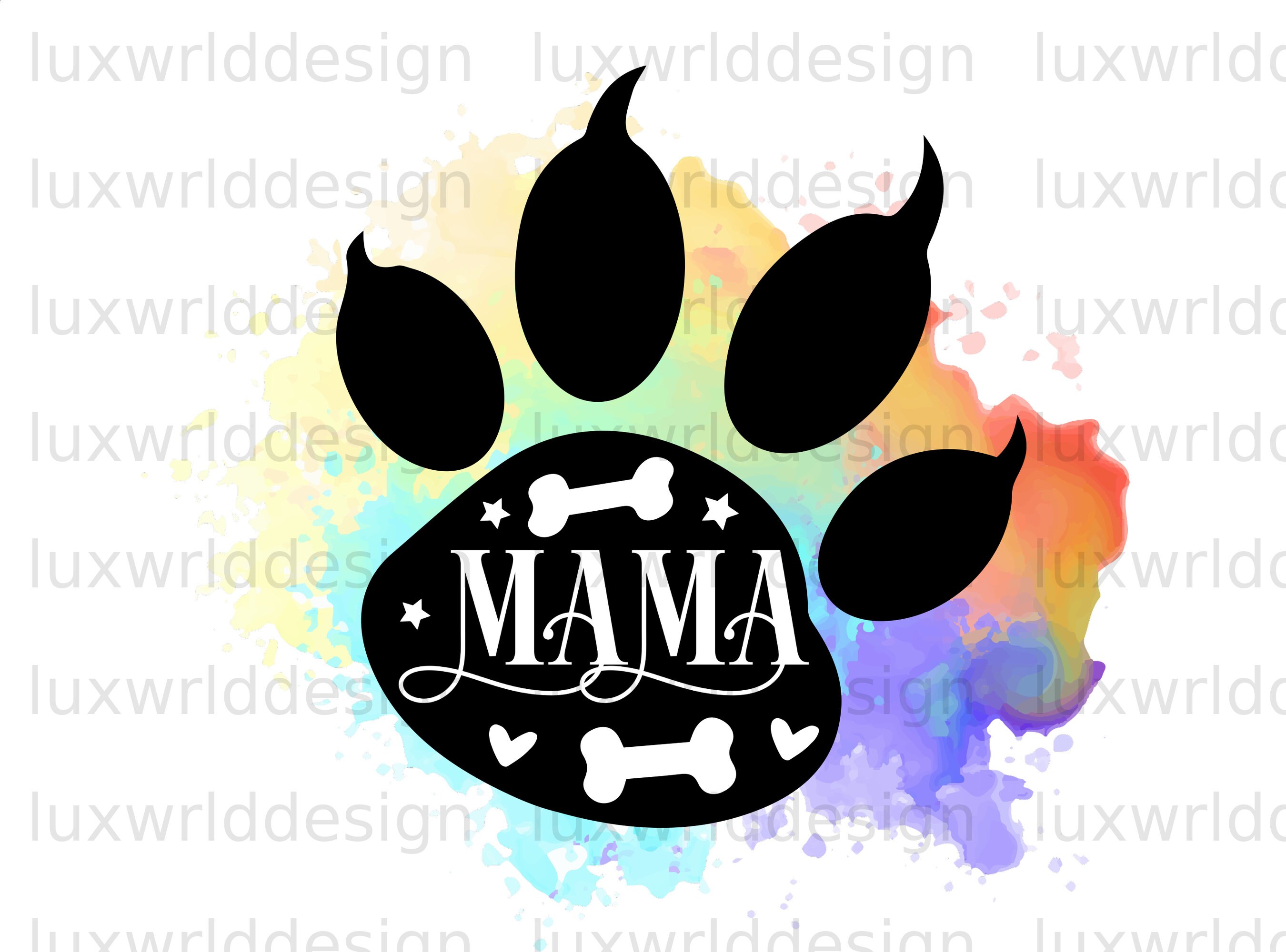 Dog Mama Paw PNG Dog png Dog Mom png Sublimatio | Inspire Uplift
