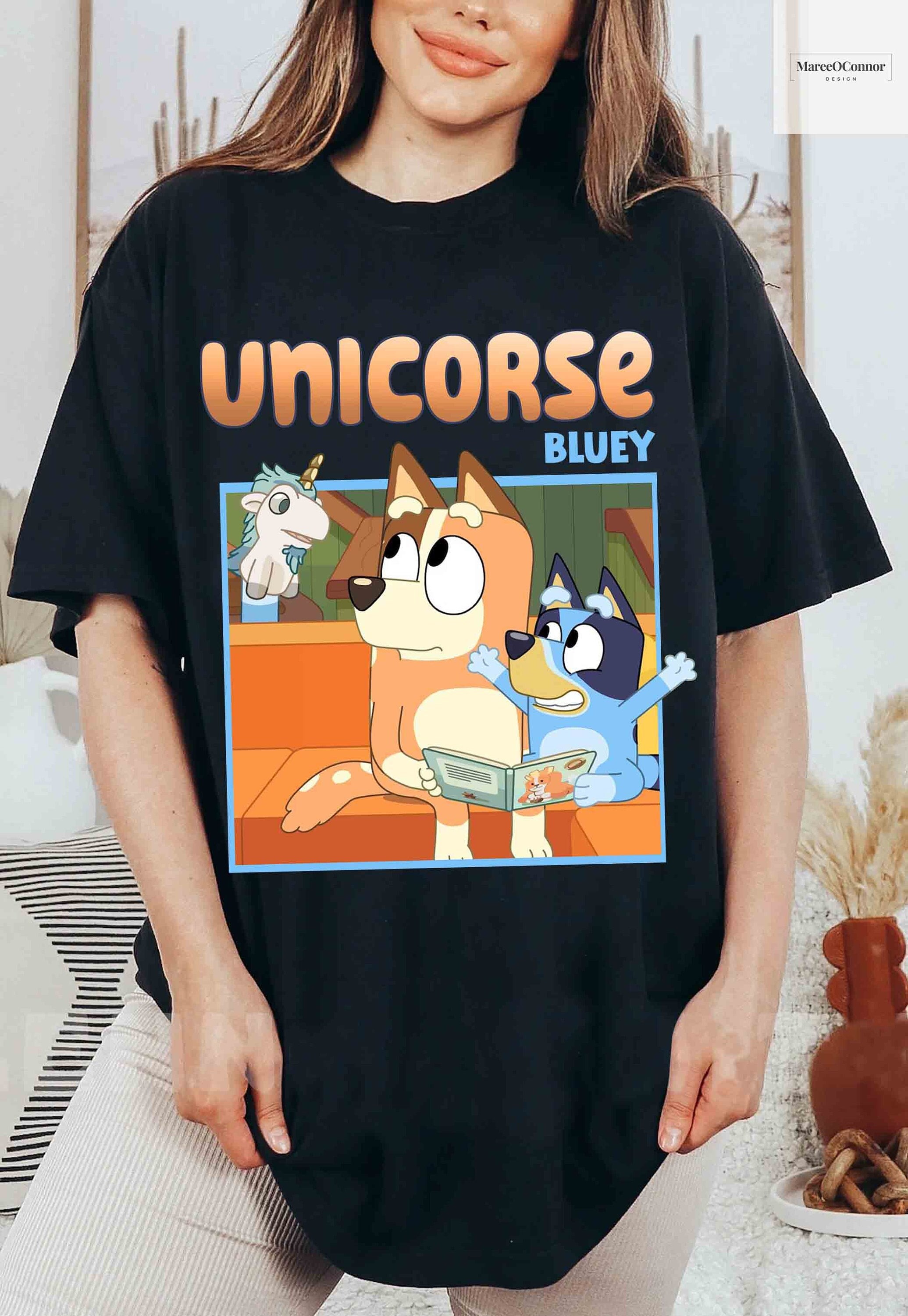 Unicorse Bluey Comfort Colors Shirt, Chilli, Bluey and Unico | Inspire ...