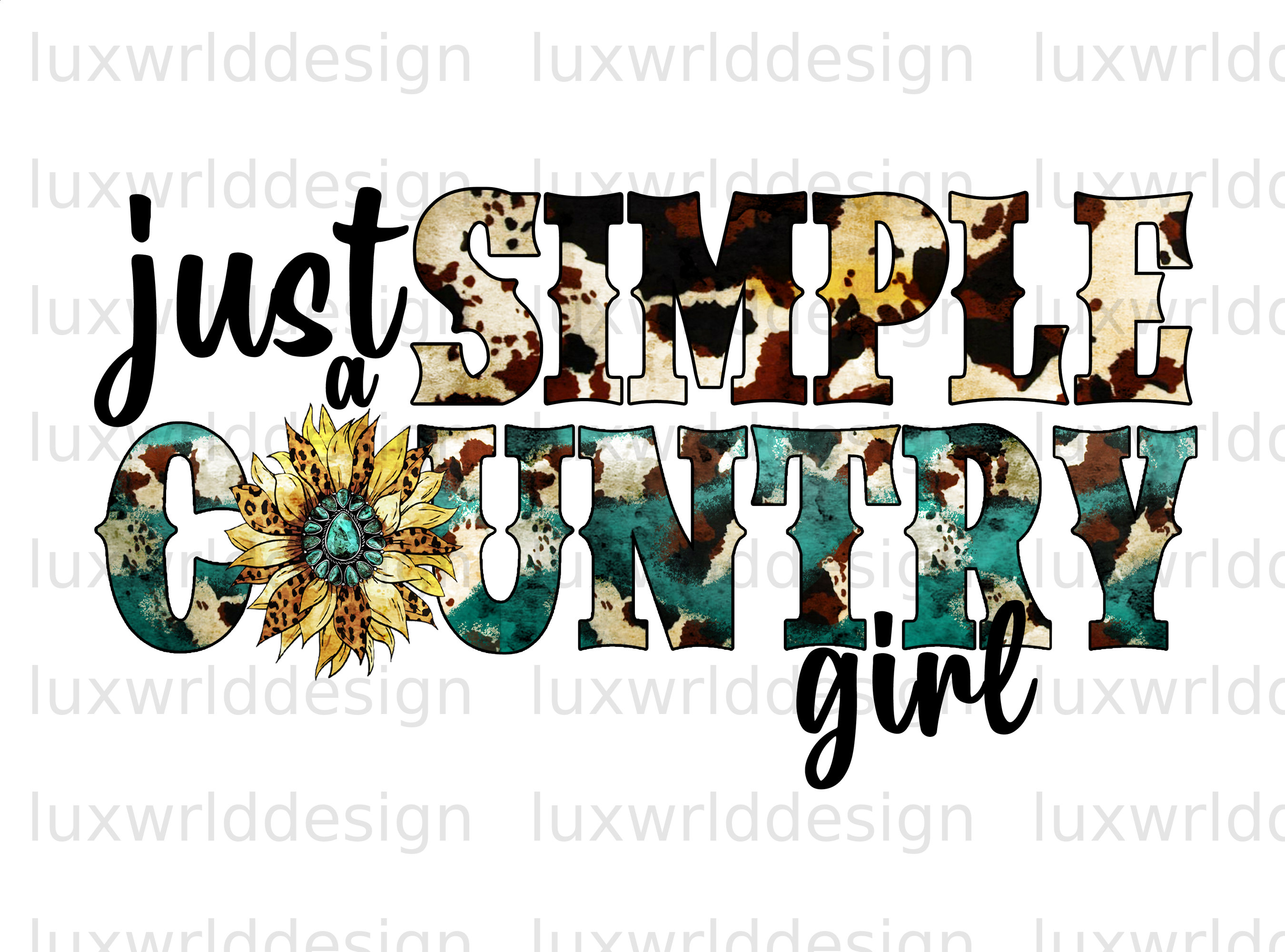 Just A Simple Country Girl PNG Western png Weste | Inspire Uplift