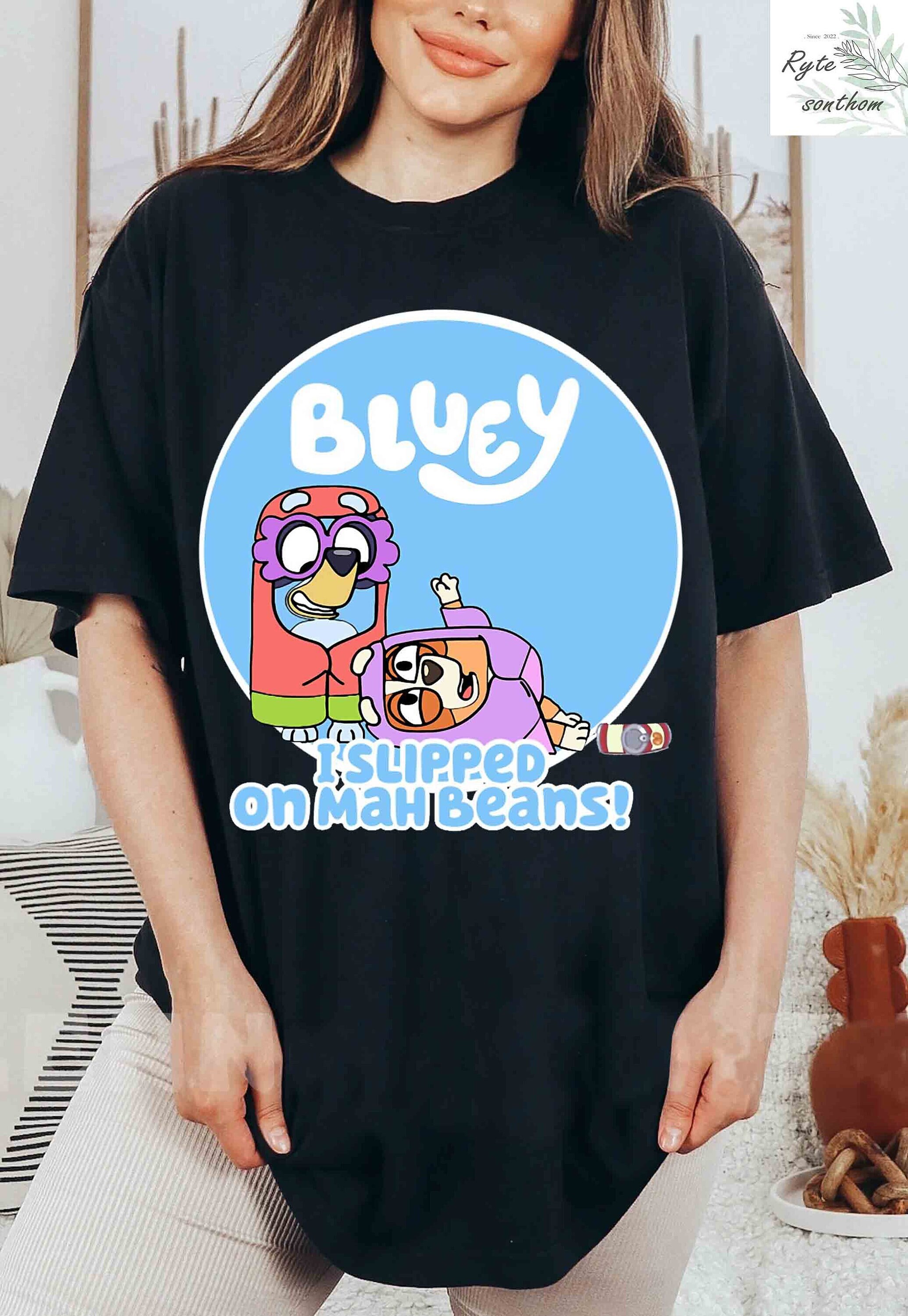 Bluey and Bingo - I Slipped on My Beans Circle Comfort Color | Inspire ...