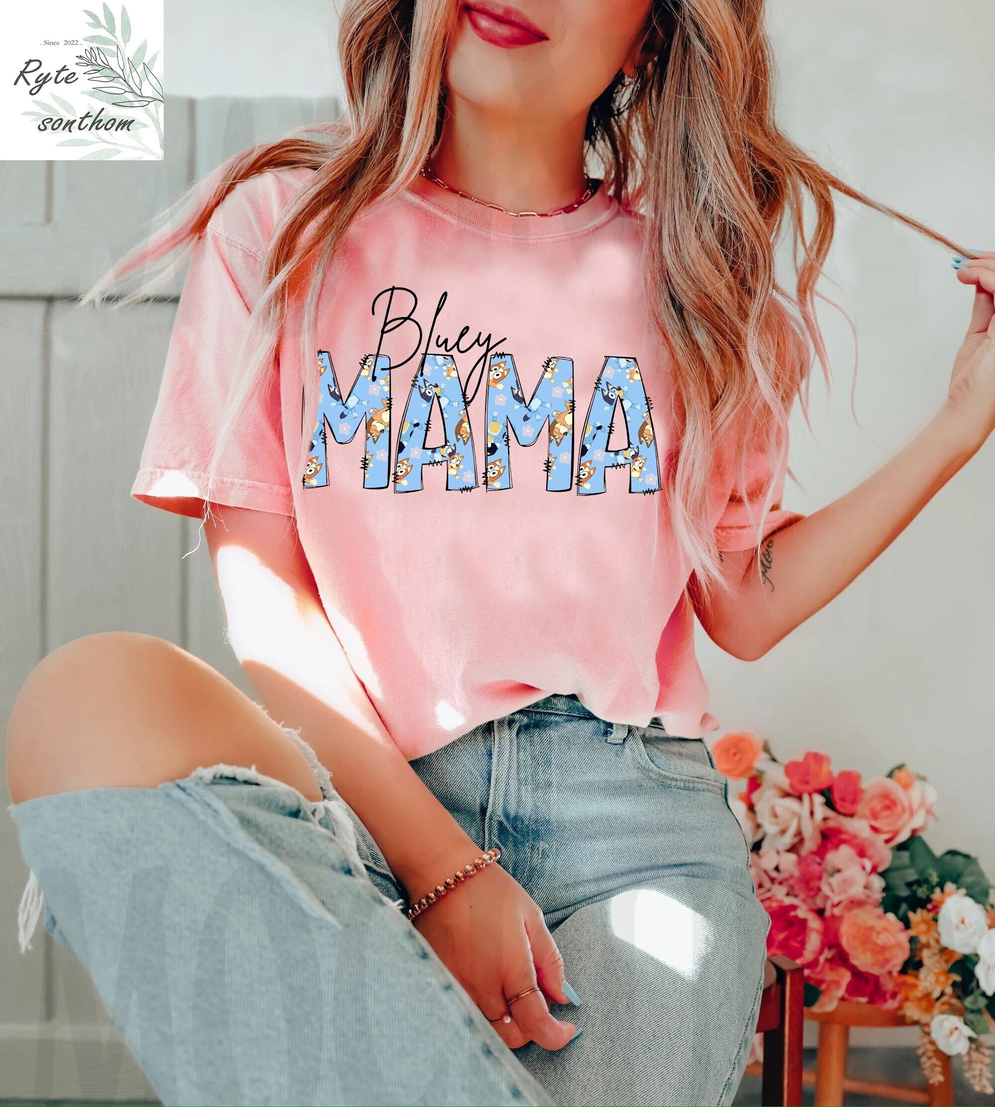 Bluey MAMA Comfort Colors Digital, Bluey MAMA Digital, Bluey | Inspire ...