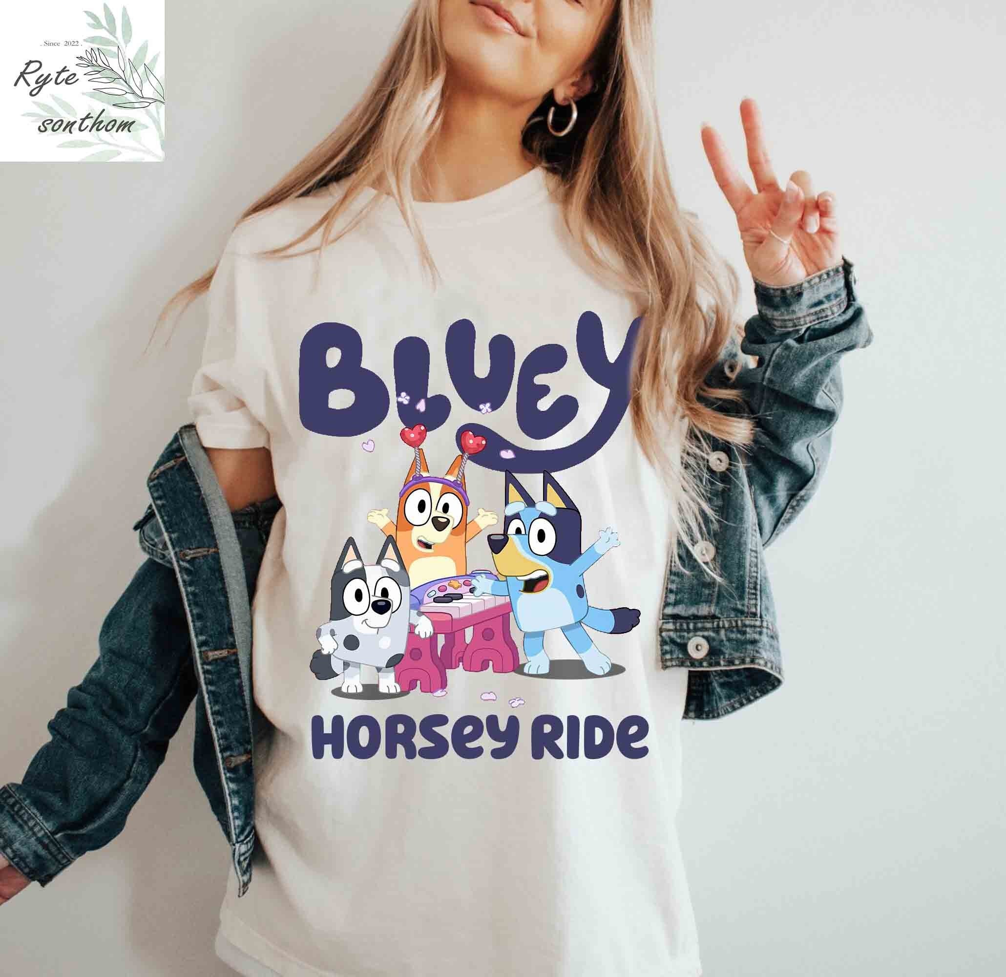 Bluey, Bingo and Muffin - Horsey Ride Comfort Colors Digital - Inspire ...
