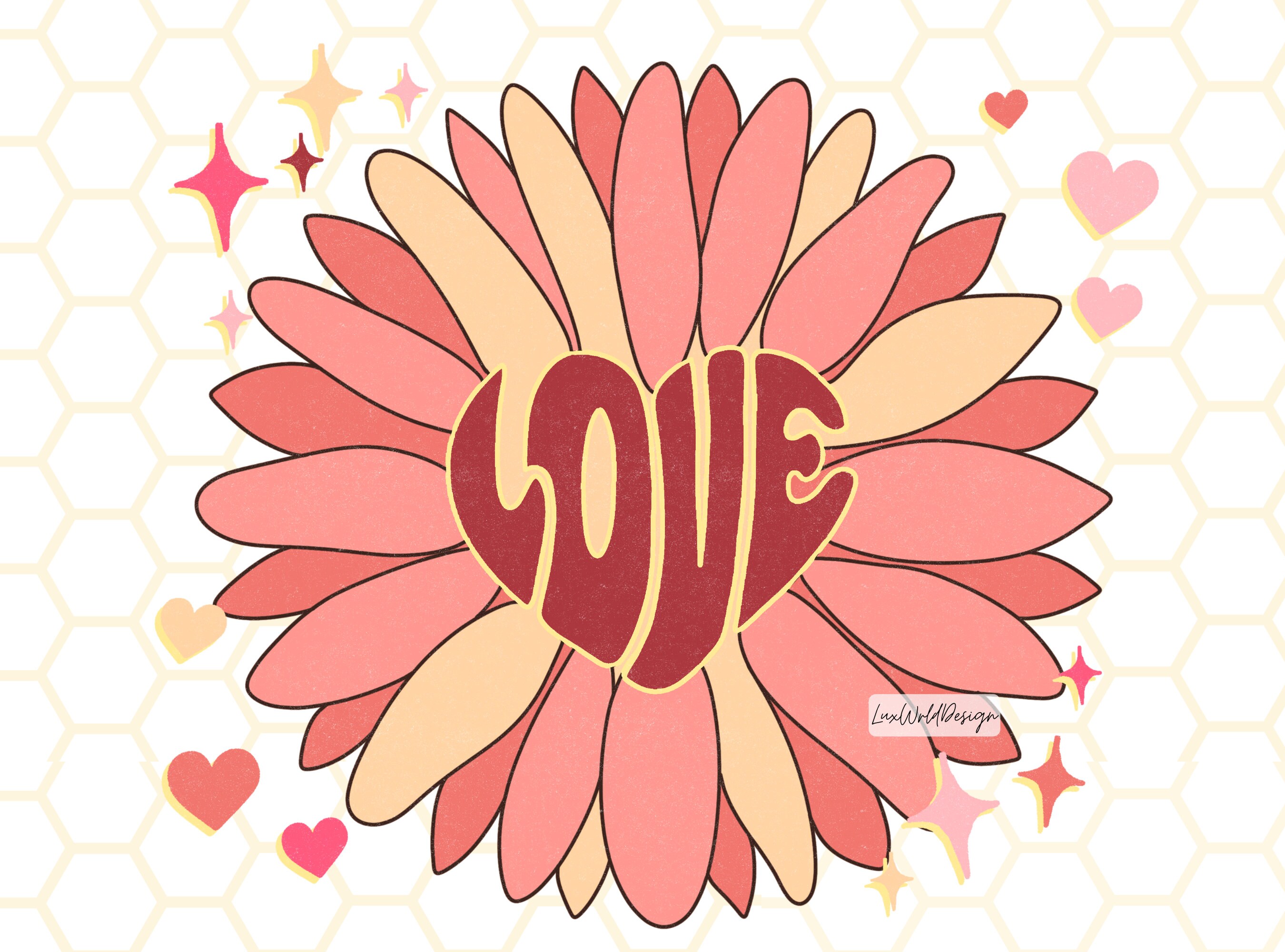 Love Retro PNG Retro Valentine Png Retro png Su | Inspire Uplift