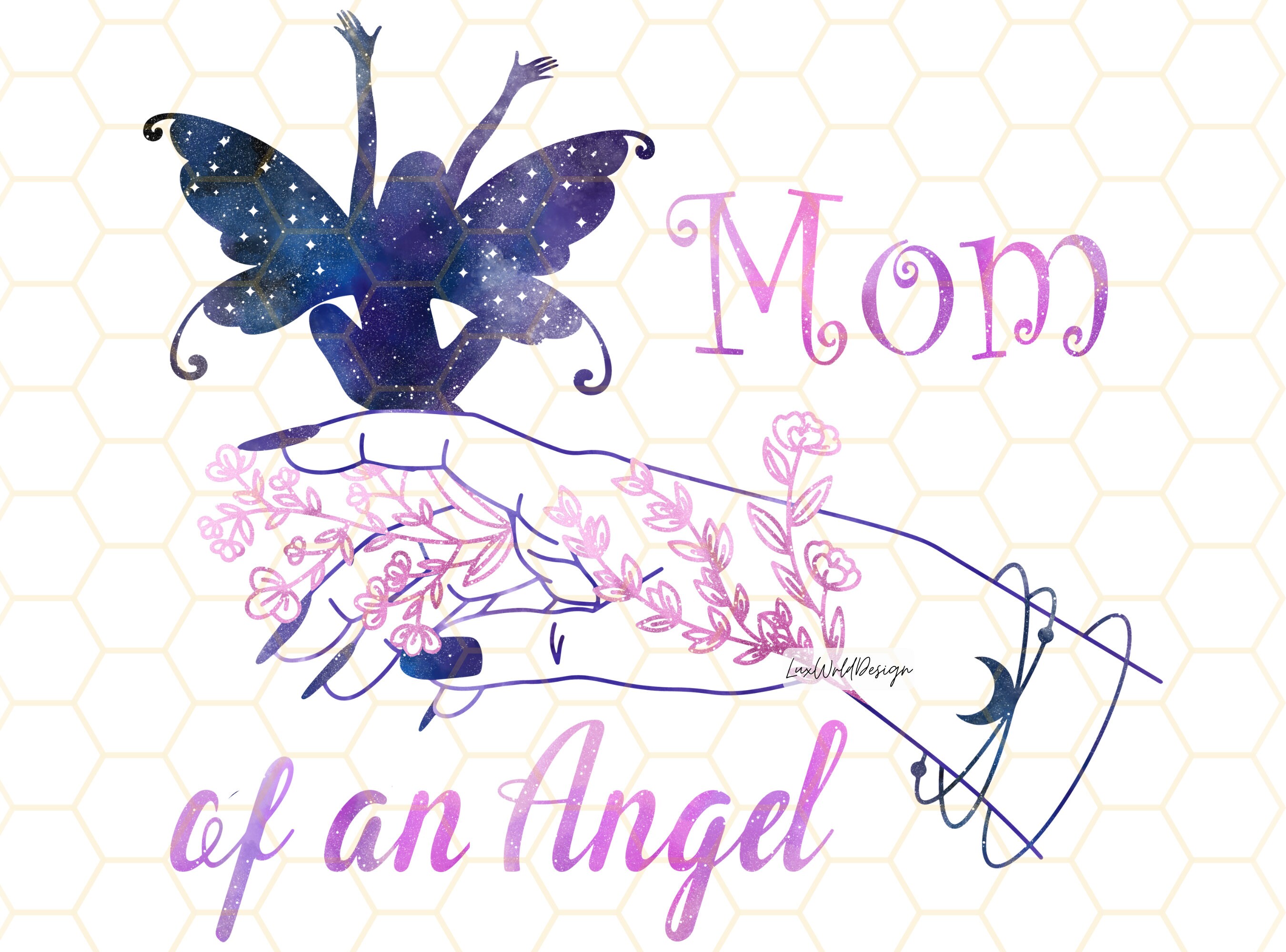 Mom Of An Angel PNG Mama png Mom png Mothers Da | Inspire Uplift