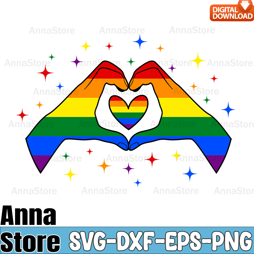 Lgbtq Pride Heart Hand Sign SVG, LGBTQ Day Svg,Lesbian Svg , | Inspire ...