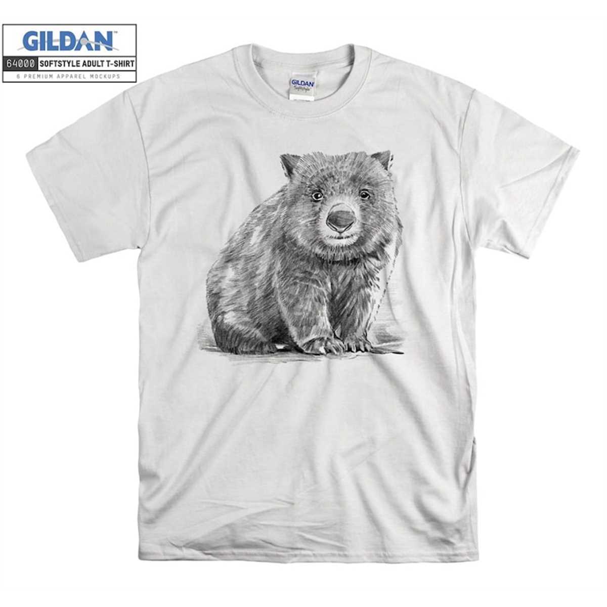 Official Wombat Realistic Handrawn T shirt Hoodie Tote Bag H | Inspire ...