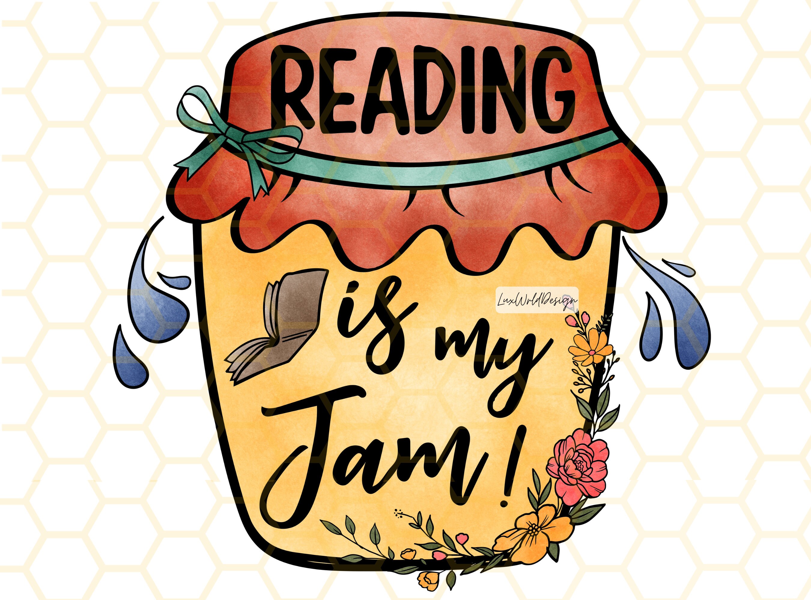 Reading Is My Jam PNG Book Lover png Reading png | Inspire Uplift