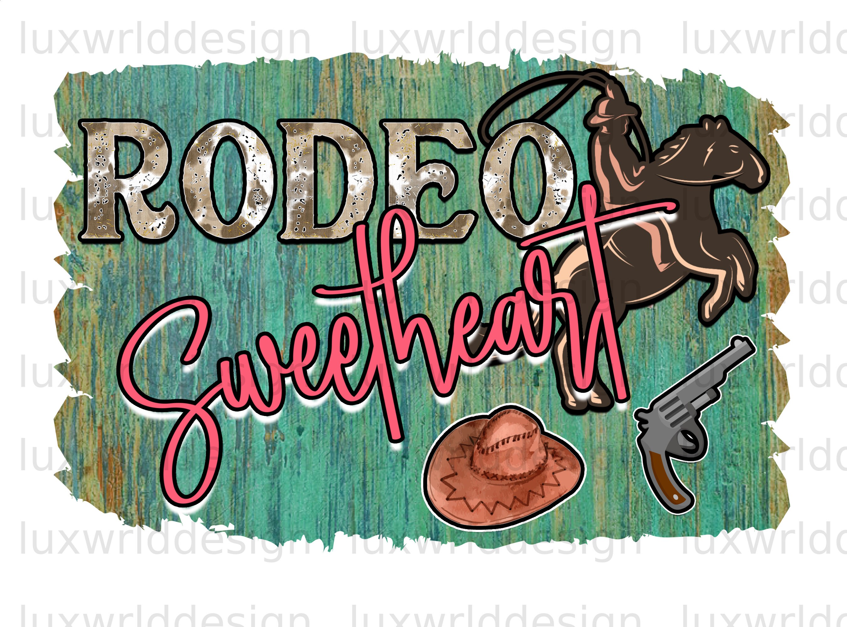 Rodeo Sweetheart PNG Western png Western Design | Inspire Uplift