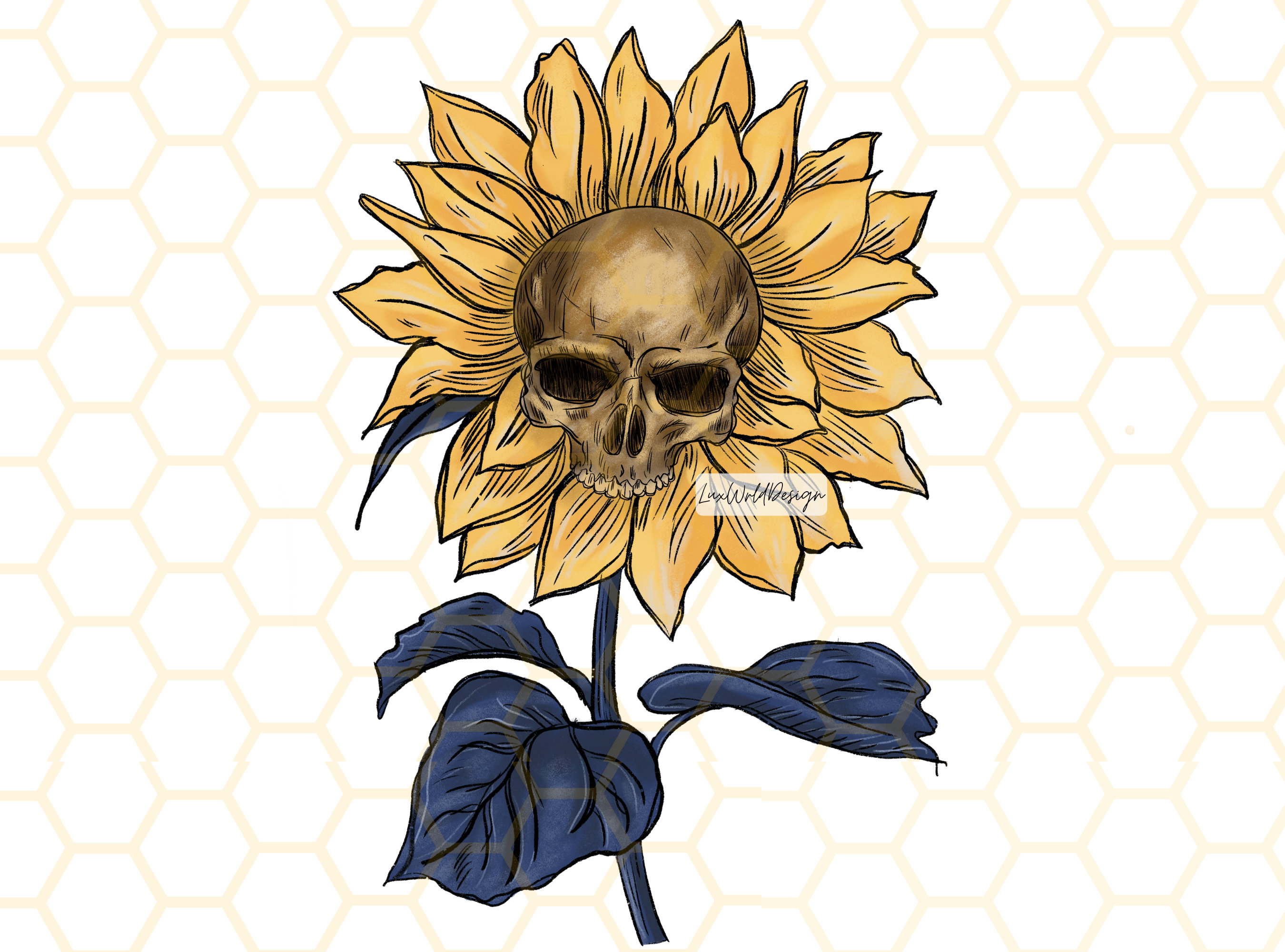 Skull Sunflower PNG Skull png Sunflower Png Sub - Inspire Uplift