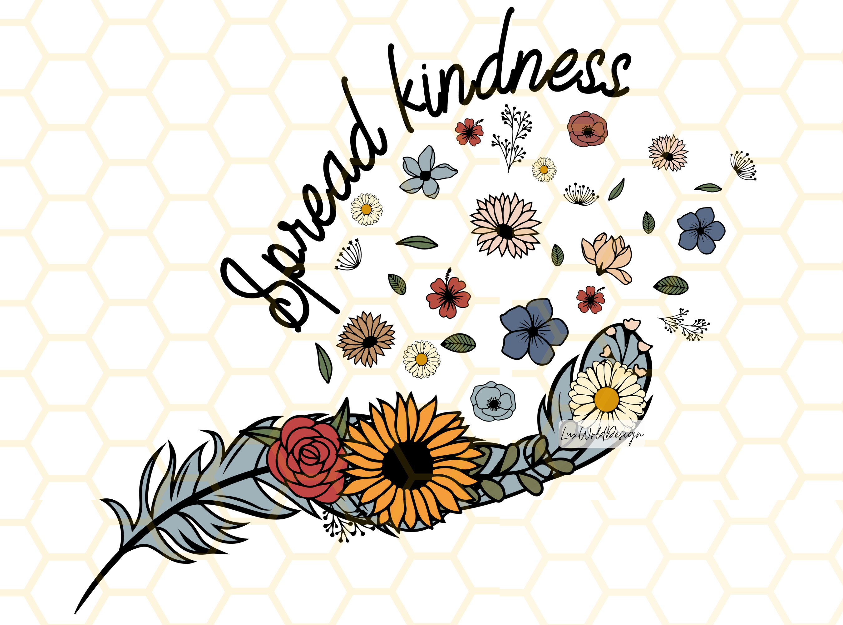 Spread Kindness PNG Kindness png Be Kind png Fl | Inspire Uplift