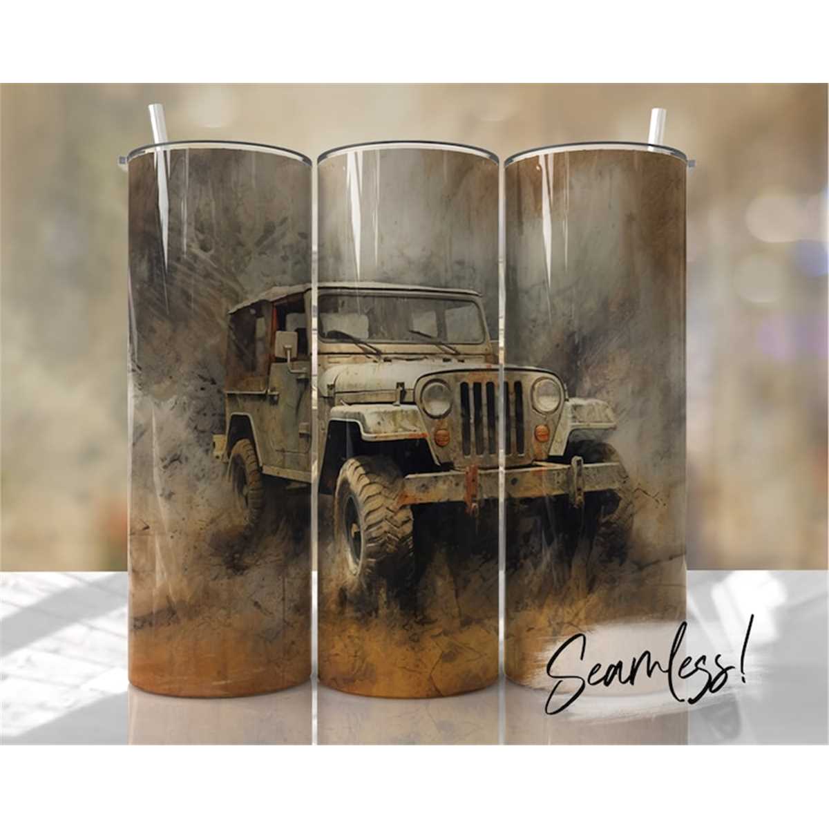 Off Roading Tumbler Wrap Seamless Mudding Tumbler Template f | Inspire ...