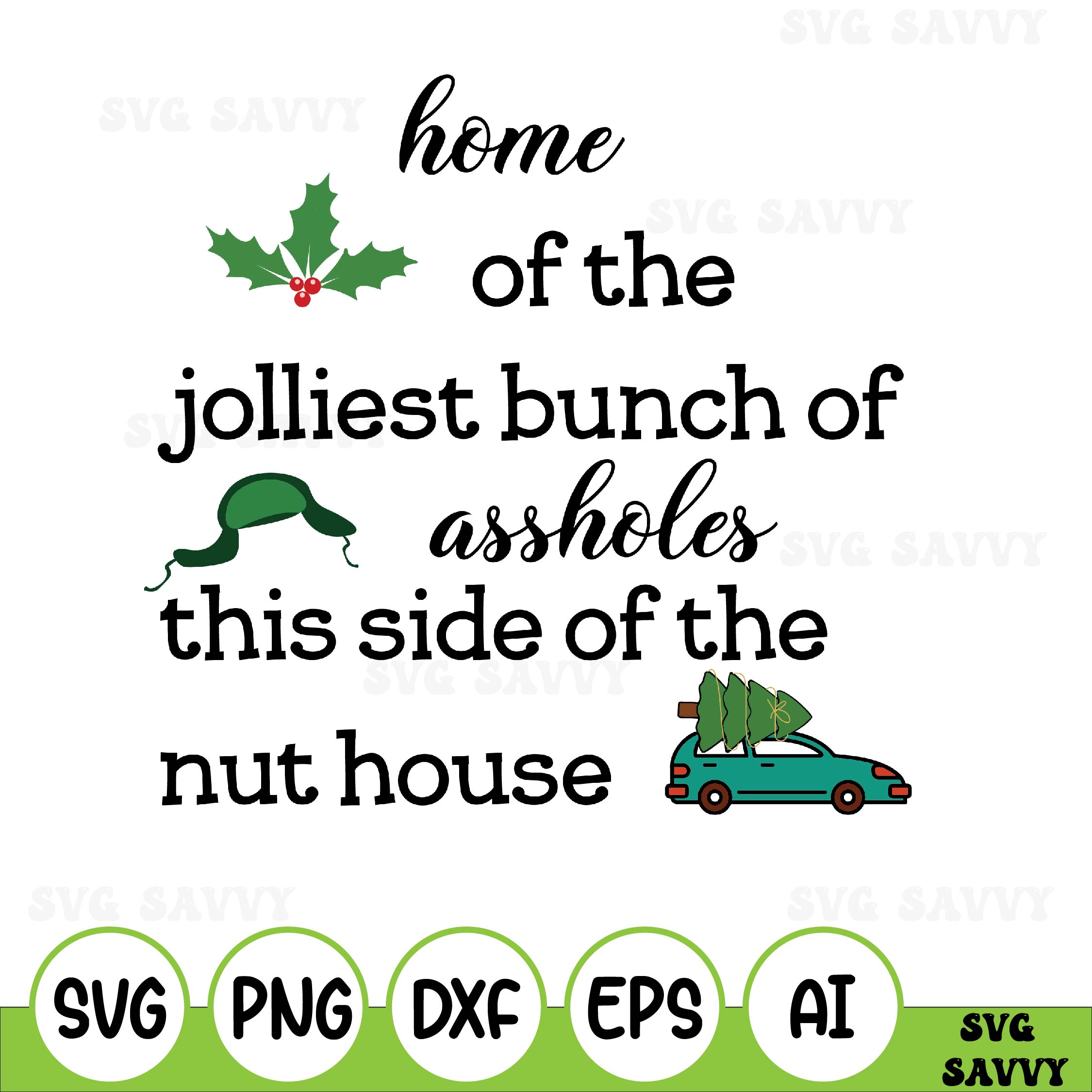 Christmas Door Hanger Svg, Home Of The Jolliest Bunch Of Svg | Inspire ...
