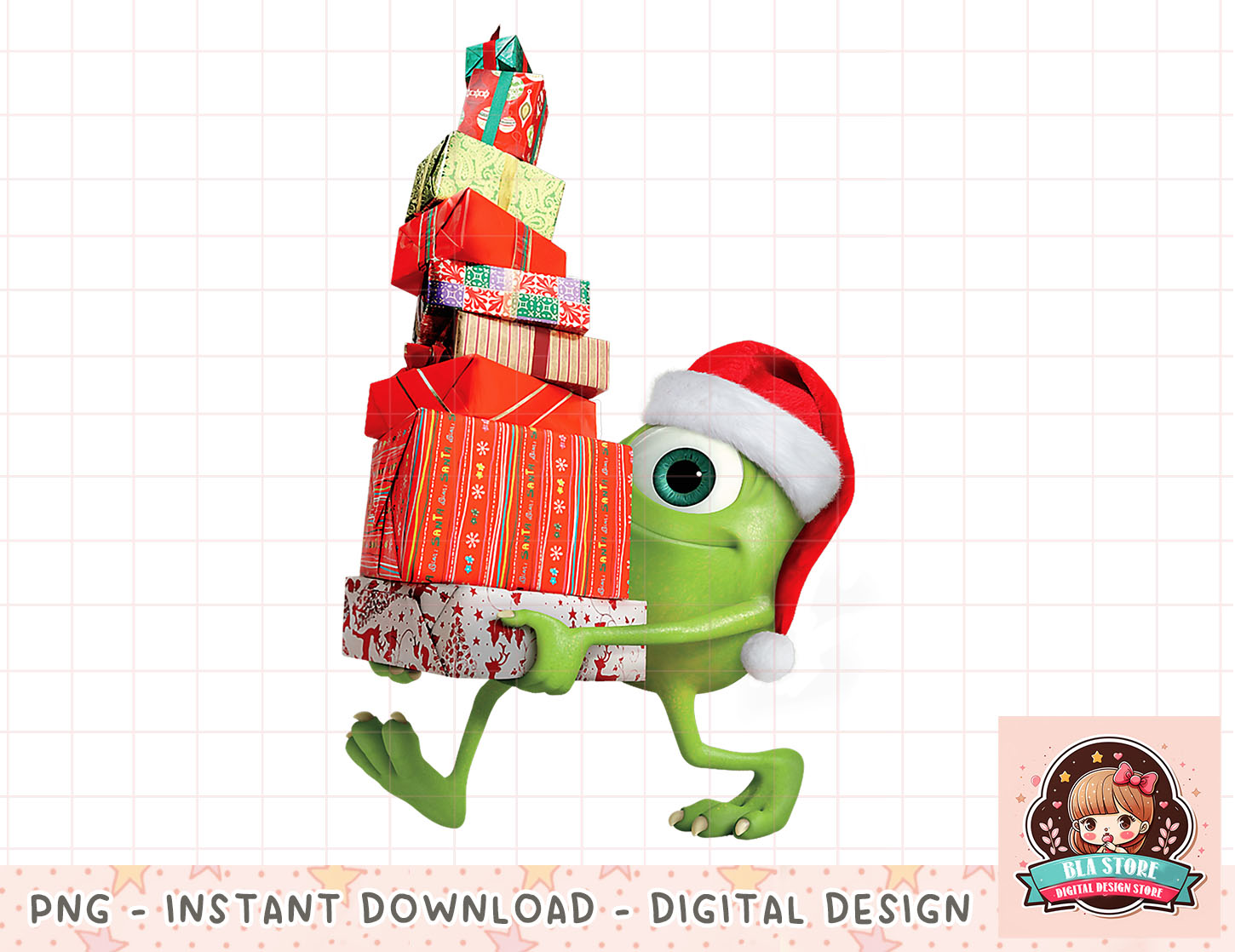 Disney PIXAR Monsters University Santa Mike Holiday png, ins | Inspire ...